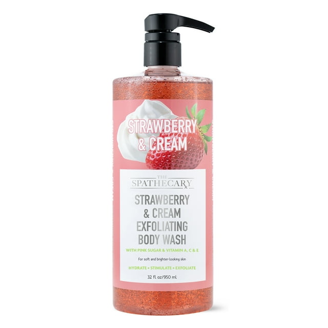 Strawberry & Cream Exfoliating Body Wash - 32 oz - Walmart.com