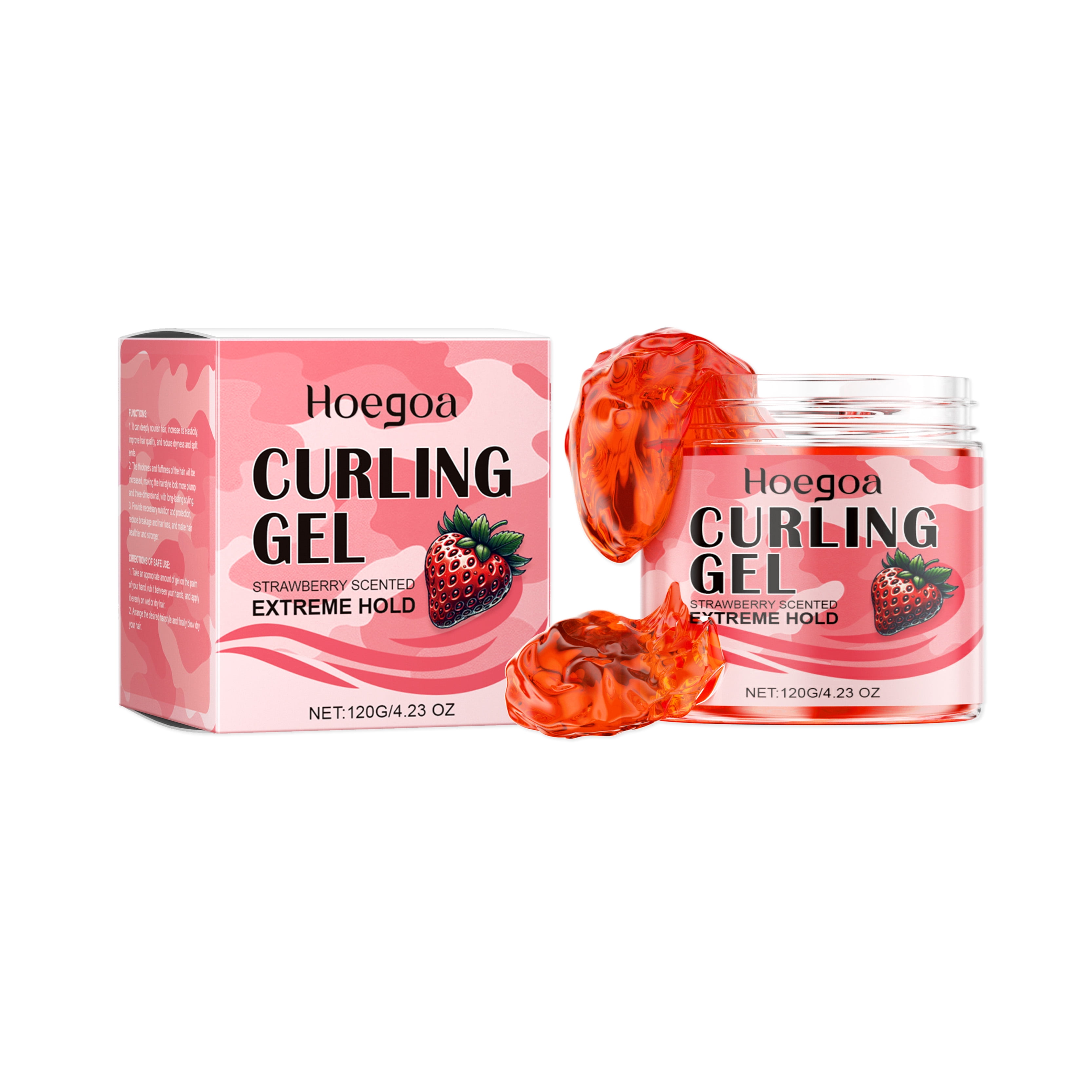Strawberry Curly Hair Setting Gel, No-wash Hair, Fluffy and Long ...
