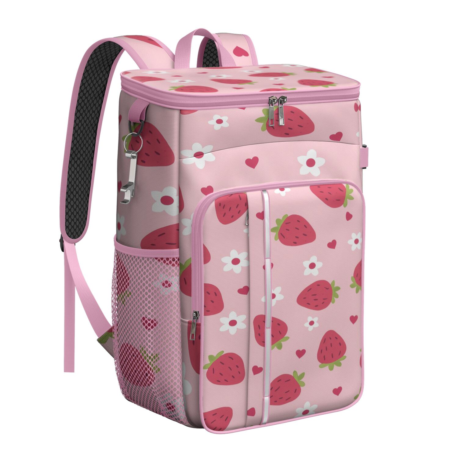 Strawberry Cute Cooler Backpack Insulated Waterproof Leak Proof ...