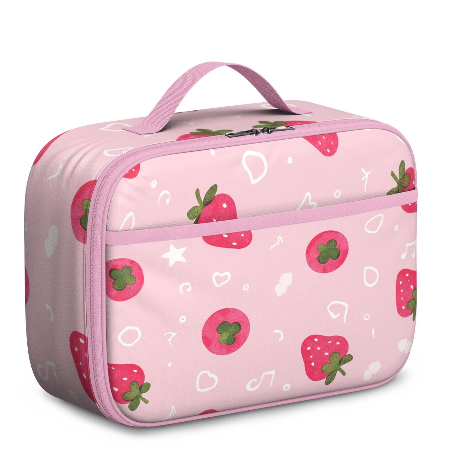 Strawberry Cute Men Lunch Box for School Reusable Thermal Lunch Carrier ...