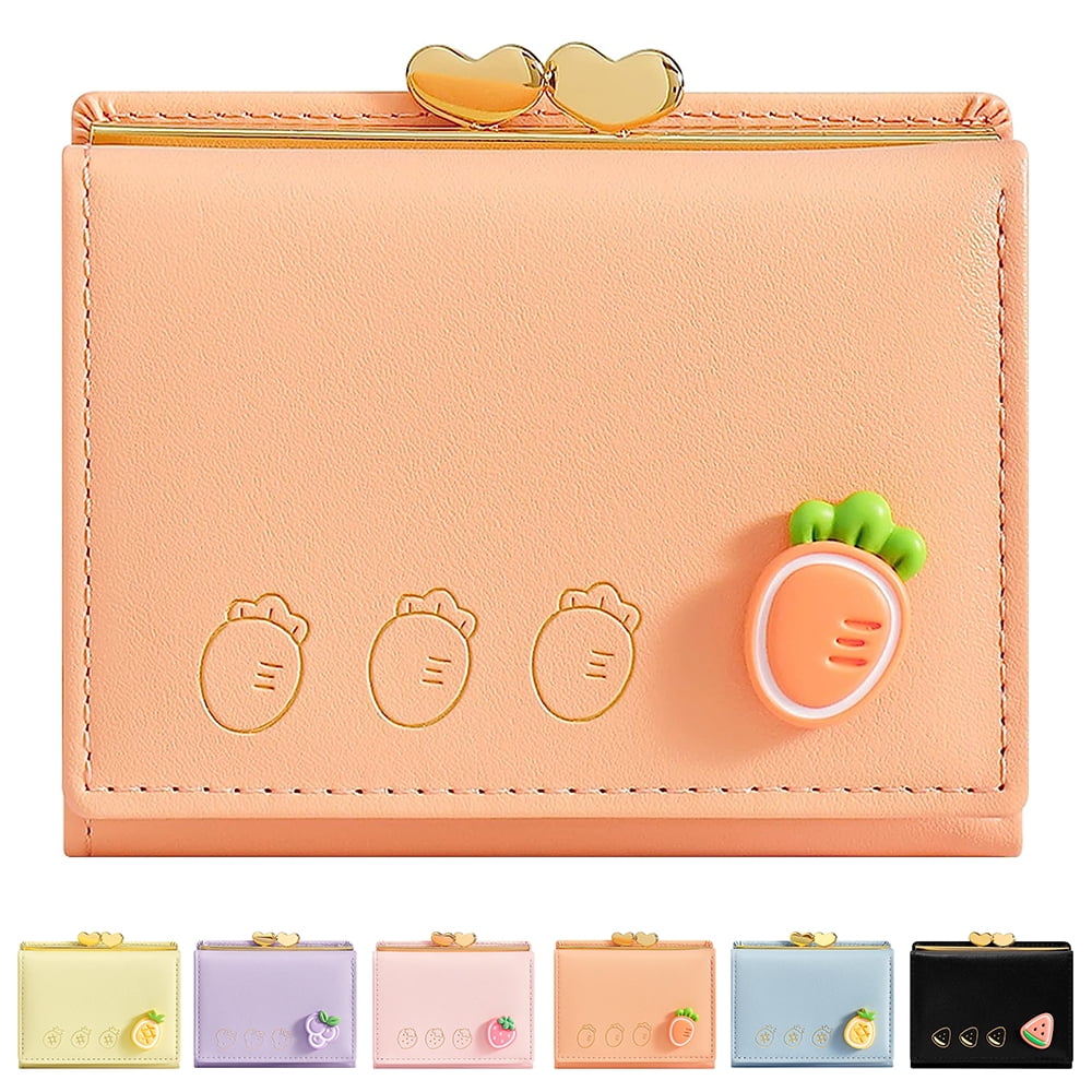 Strawberry Cute Wallets for Teen Girls Small Wallet Aesthetic PU ...