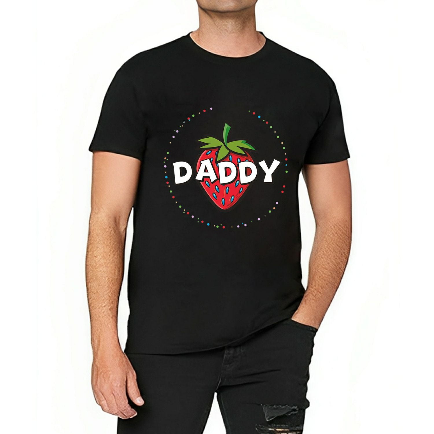 Strawberry Dad Fruit Lover Fruitarian Father'S Day Berry Vintage Mens T ...