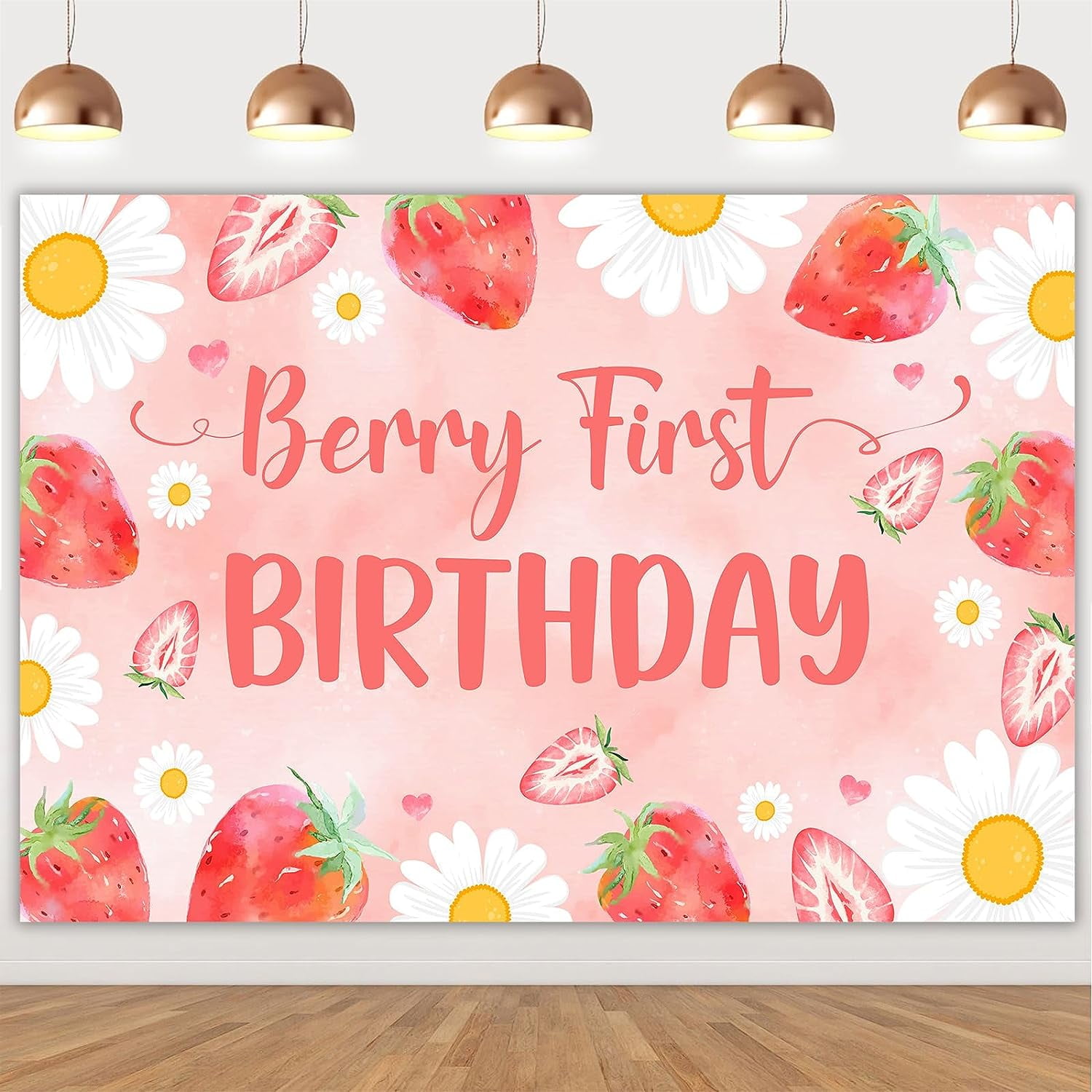 Strawberry Daisy Party Decorations Strawberry Daisy First Birthday ...