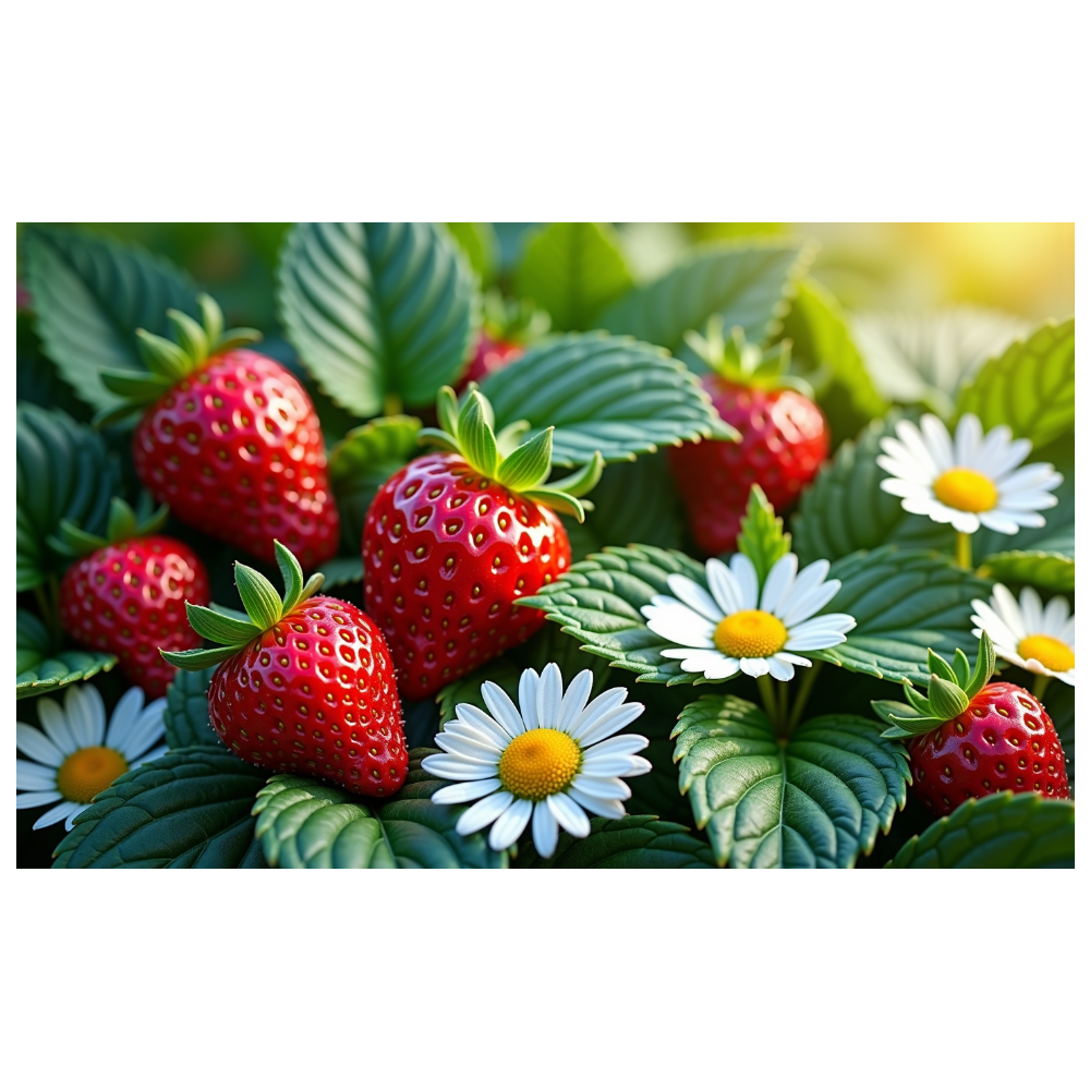 Strawberry Daisy Themed Background Banner Party Decorations Backdrop ...