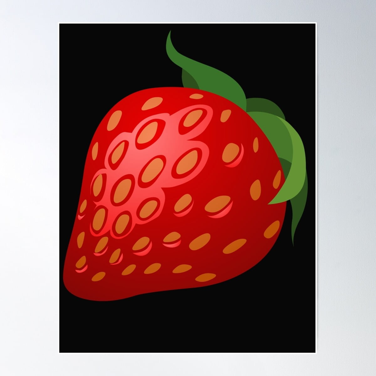 Strawberry Delight Poster Wall Art, Modern Wall Decor For Living Room ...