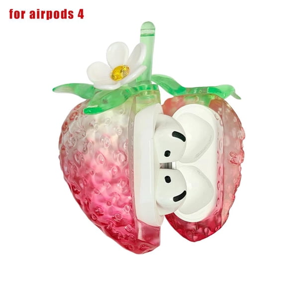 Strawberry Earphone Case for AirPods Pro 2 1 3 AirPods 4 Soft TPU ...