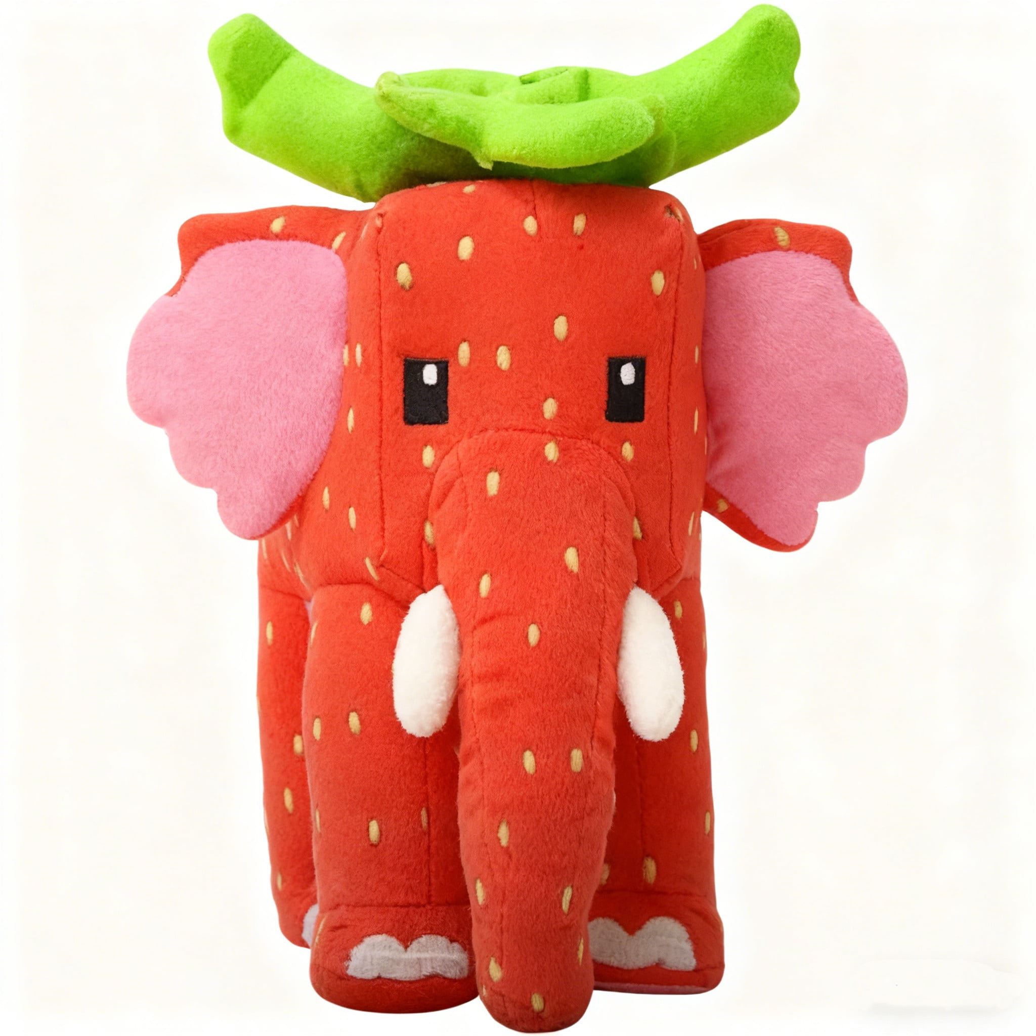 Strawberry Elephant Soft Plush Toy - Cute Stuffed Animal, Collectible ...