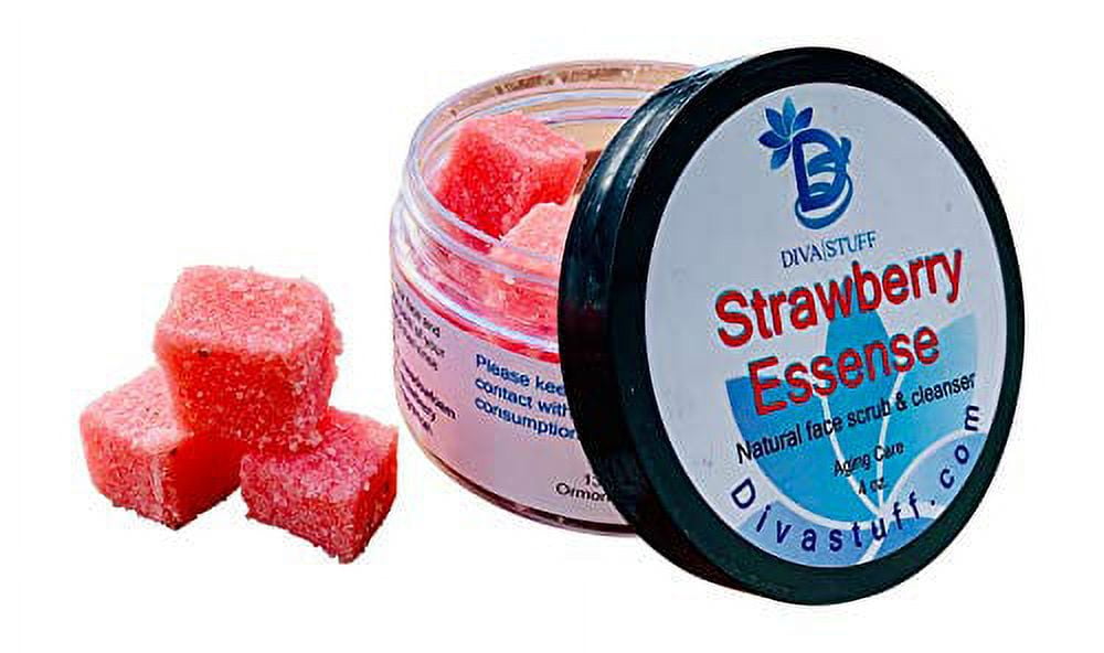 Strawberry Essense,all Natural Face Scrub & Cleanser, 4 Oz, Diva Stuff ...