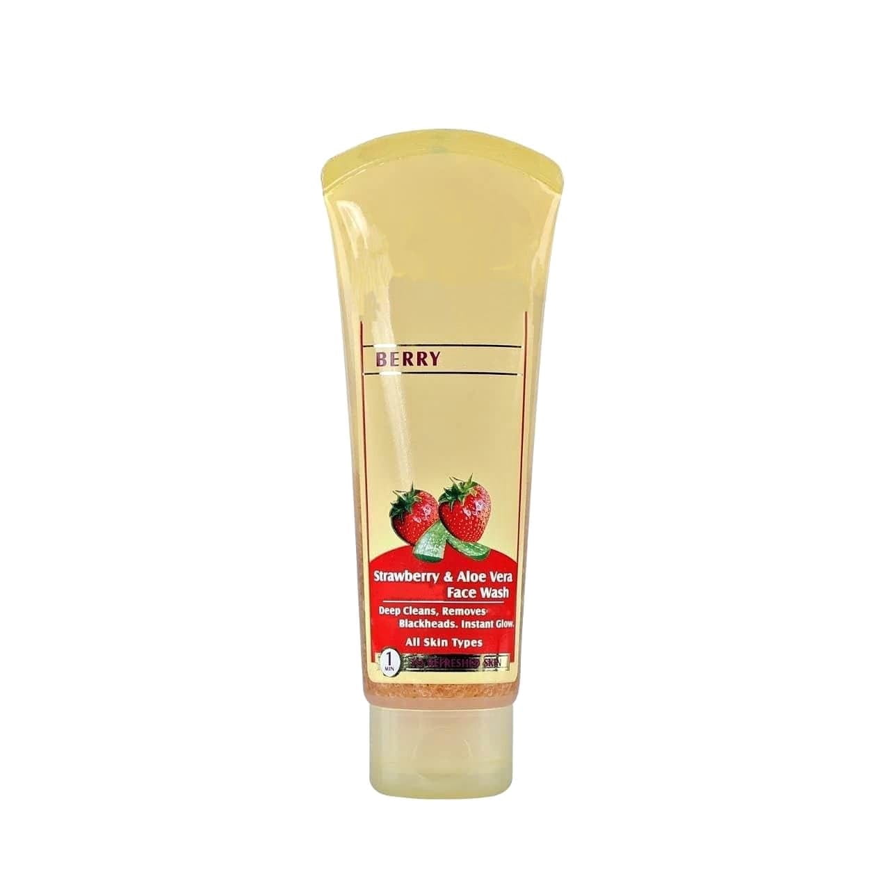 Strawberry Face Wash Removes Pimples Reduces Dark Spots Dirt Glowing ...