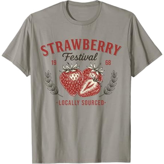 Strawberry Festival 1968 Locally Sourced Summer Vibes Fruit T-Shirt ...
