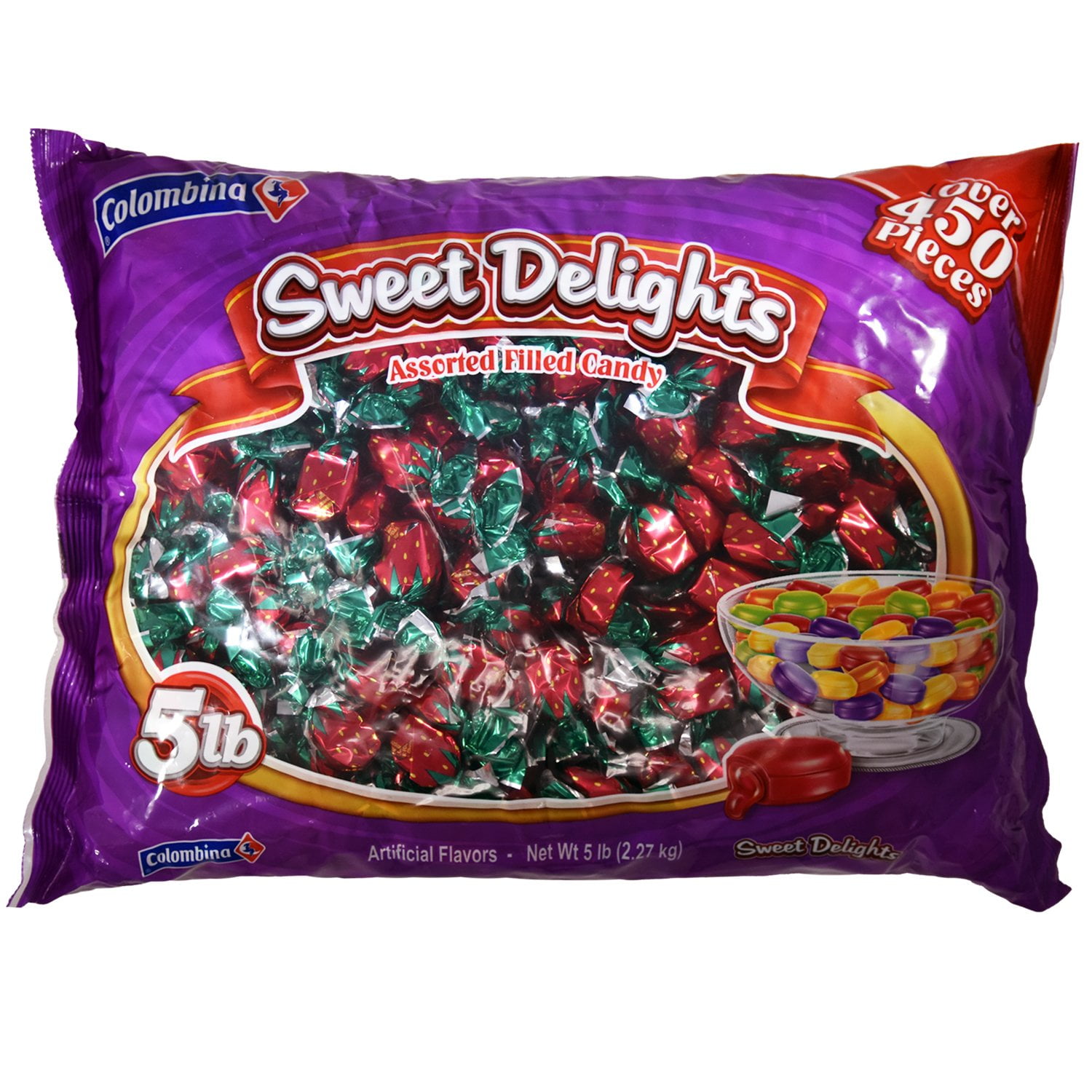 Individually Wrapped Strawberry Filled Hard Candies, Fruity Flavor, 5 ...
