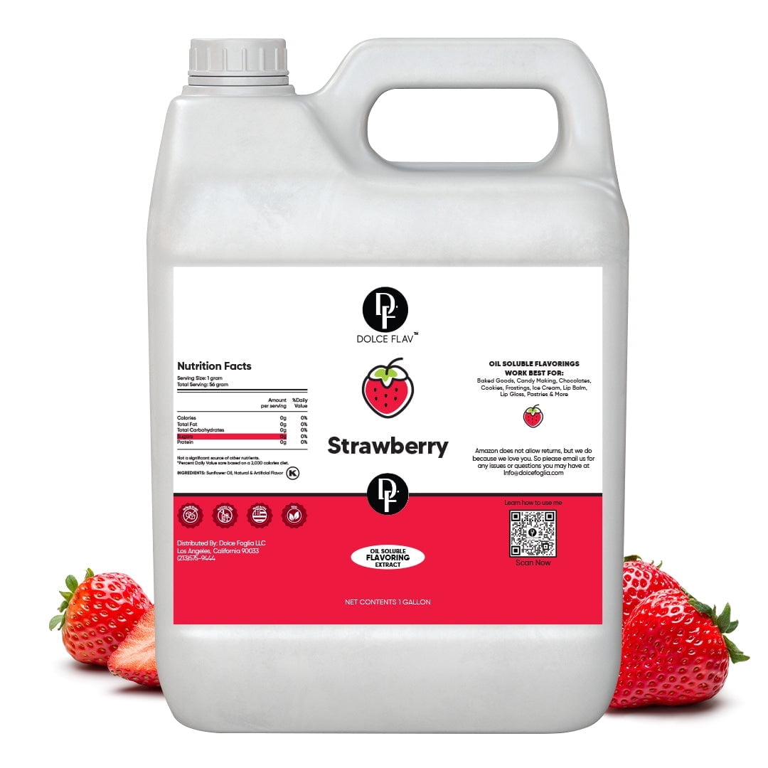 Dolce Flav - Oil Soluble Strawberry Flavoring 1 Gallon - Walmart.com