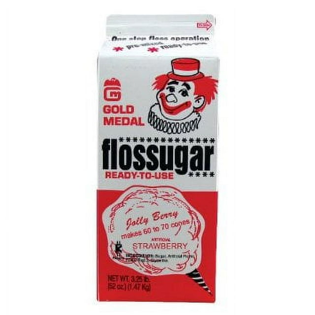 Strawberry Flossugar - Pre-mixed Cotton Candy Sugar Mix (1/2 gallon ...