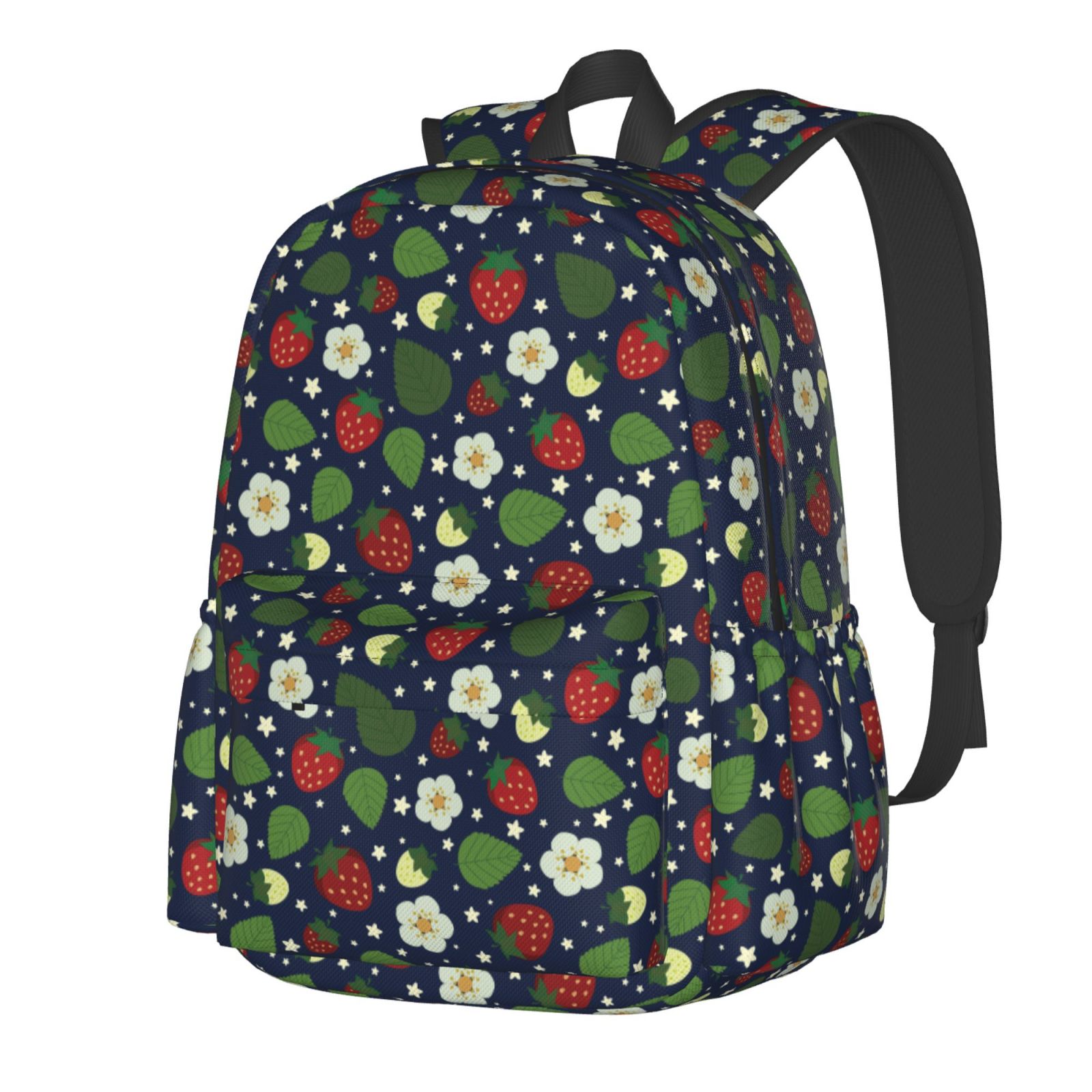 Strawberry Flower Backpack for Men Women Laptop Backpack Hiking ...
