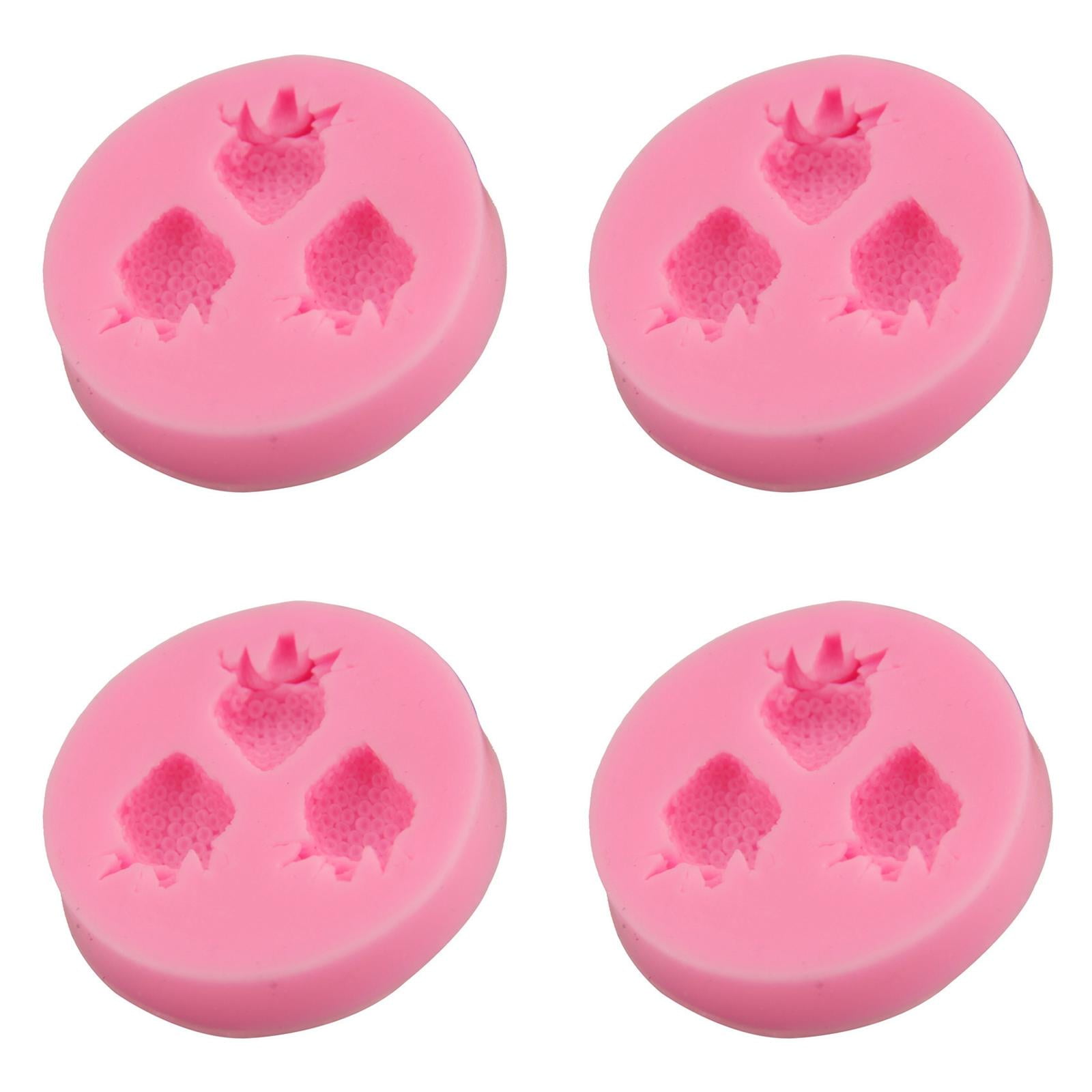 Strawberry Fondant Molds - Silicone Candy & Chocolate Mold for Cupcake ...