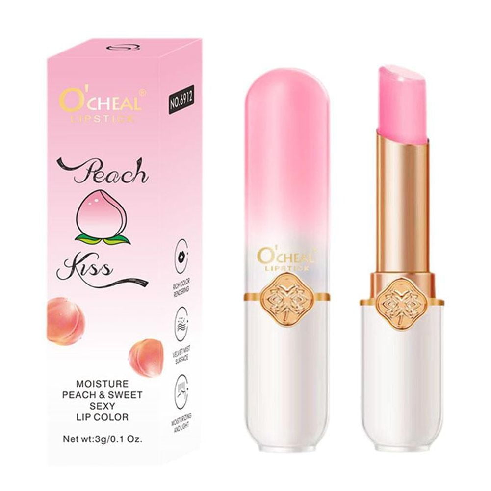 Strawberry Fruit Color Lip Balm Crystal Temperature Gloss Lip Makeup ...