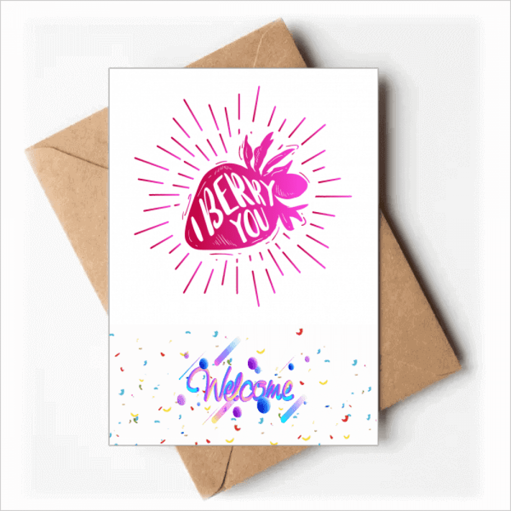 Strawberry Fruit Food Population Welcome Back Greeting Cards Envelopes ...