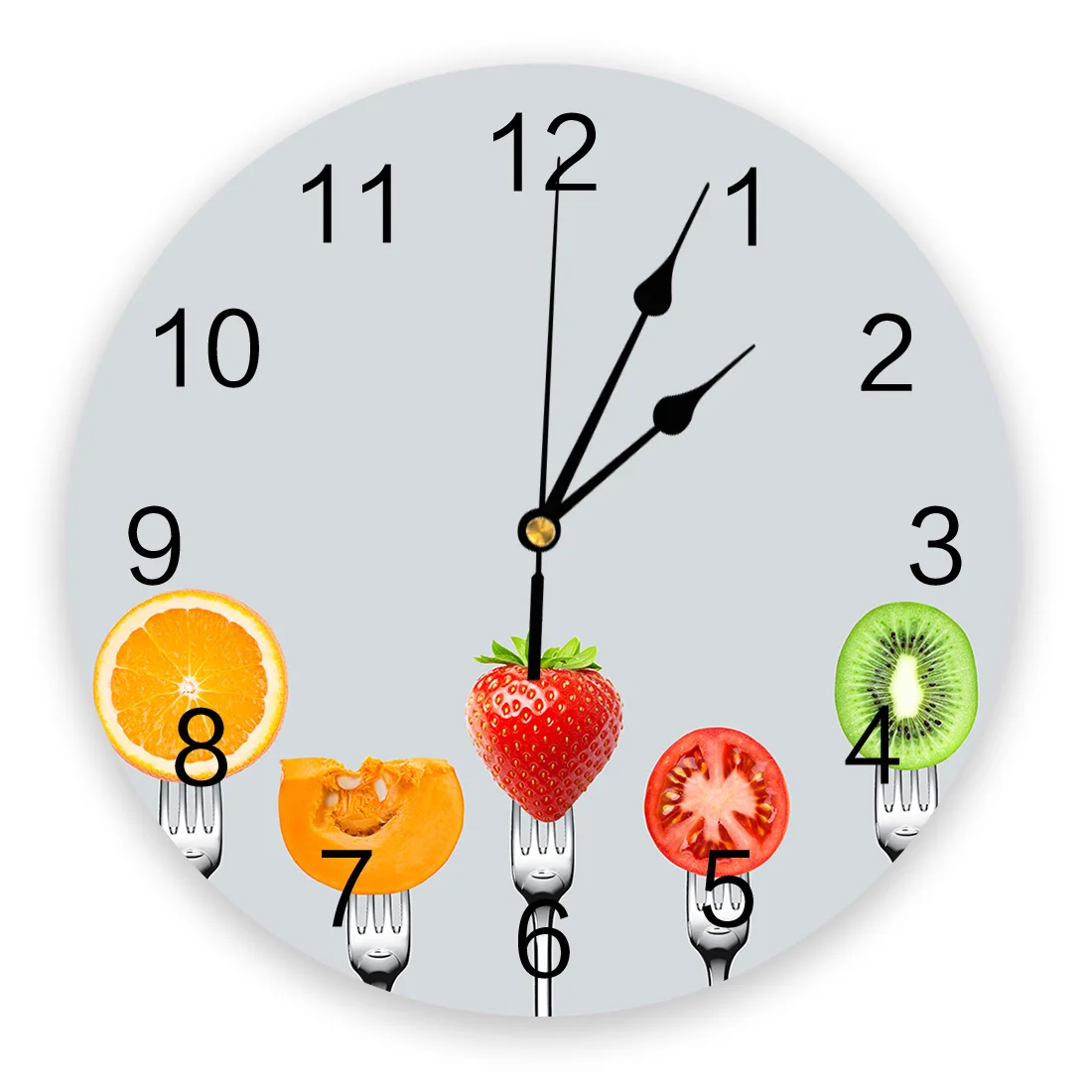 Strawberry Fruit Red Fresh Wall Clock Living Room Bedroom Wall Watch ...