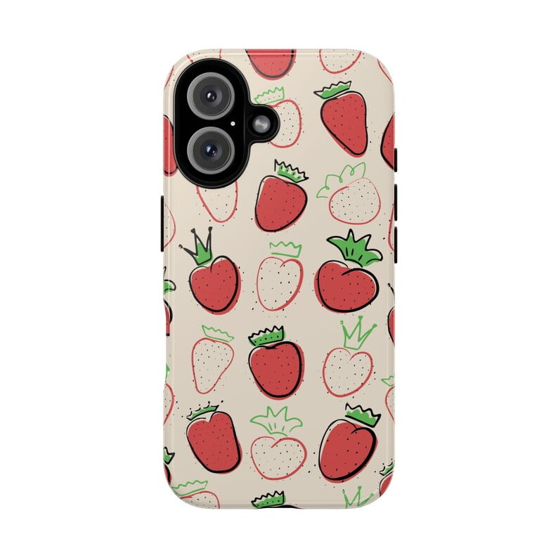 Strawberry Fruit Summer Berries Aesthetic Case for iPhone 17 to 11 Pro ...