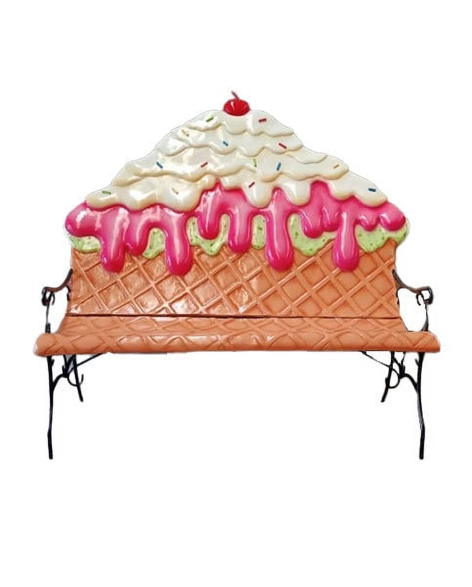 Strawberry Fudge Ice Cream Bench Life Size Statue - Walmart.com