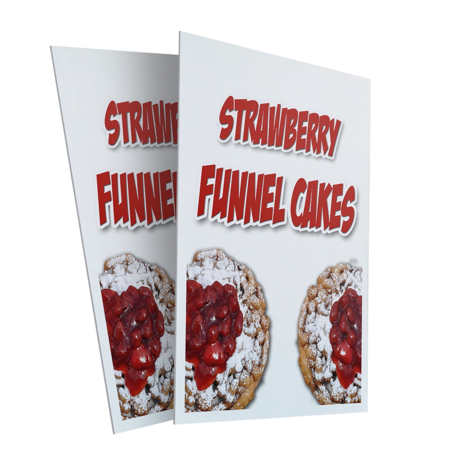 Strawberry Funnel Cakes (2-PACK) 24" x 36" Plastic Signs | Sign Insert ...