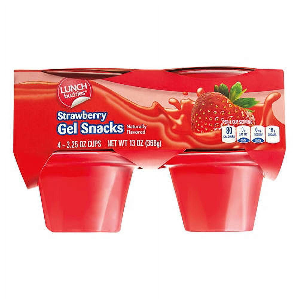 Strawberry Gel Snacks Cups, 4 count- Pack of 2 - Walmart.com