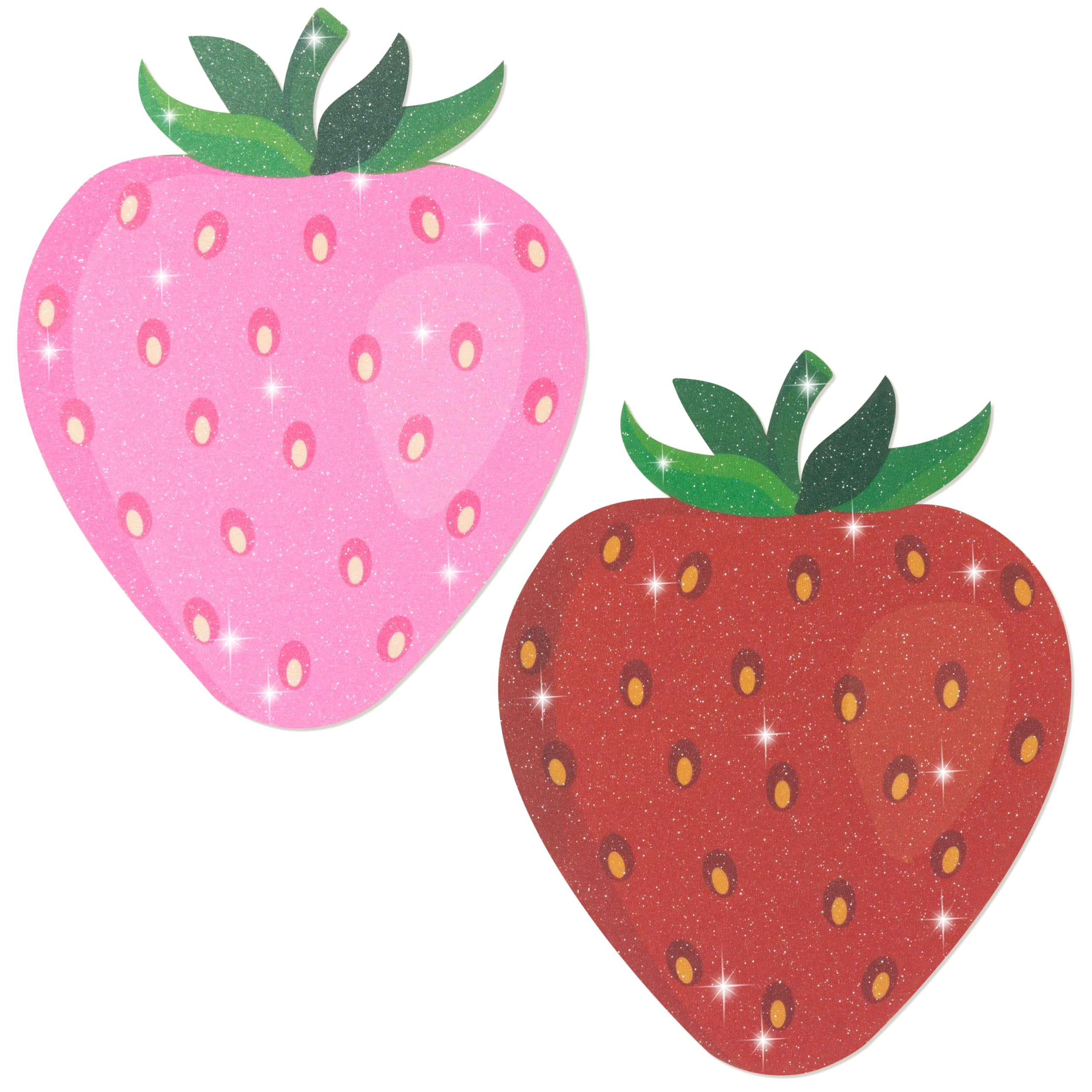 Strawberry Glitter Cutouts - 100Pcs Summer ATT1Strawberry Cut-Outs ...
