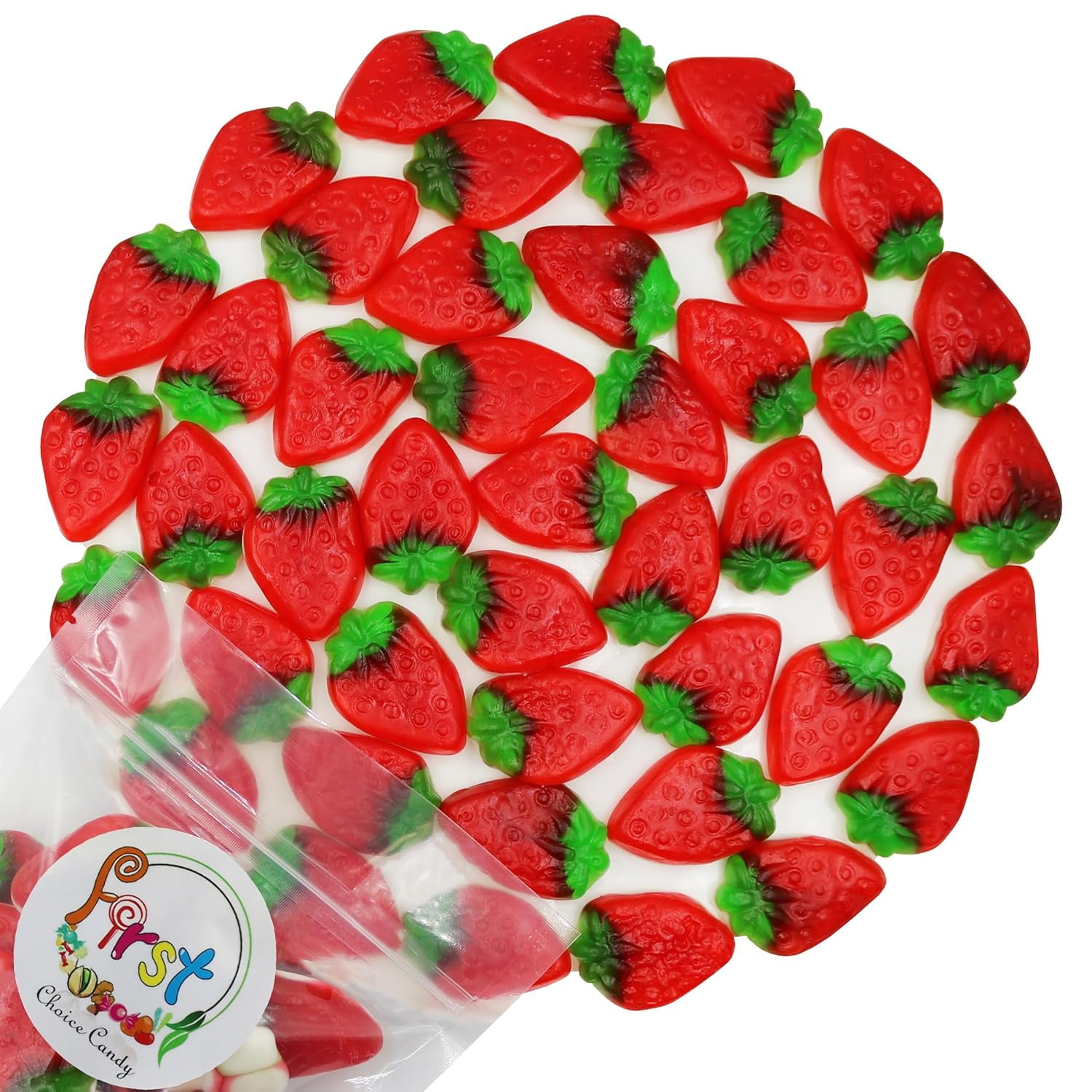 Strawberry Gummy, Gummie Strawberries With Cream (2 Pound) - Walmart.com