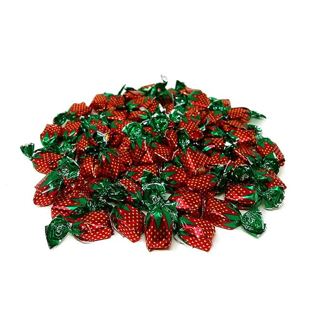 Strawberry Hard Candy Filled with Chewy Strawberry- 1 lb (16 oz ...