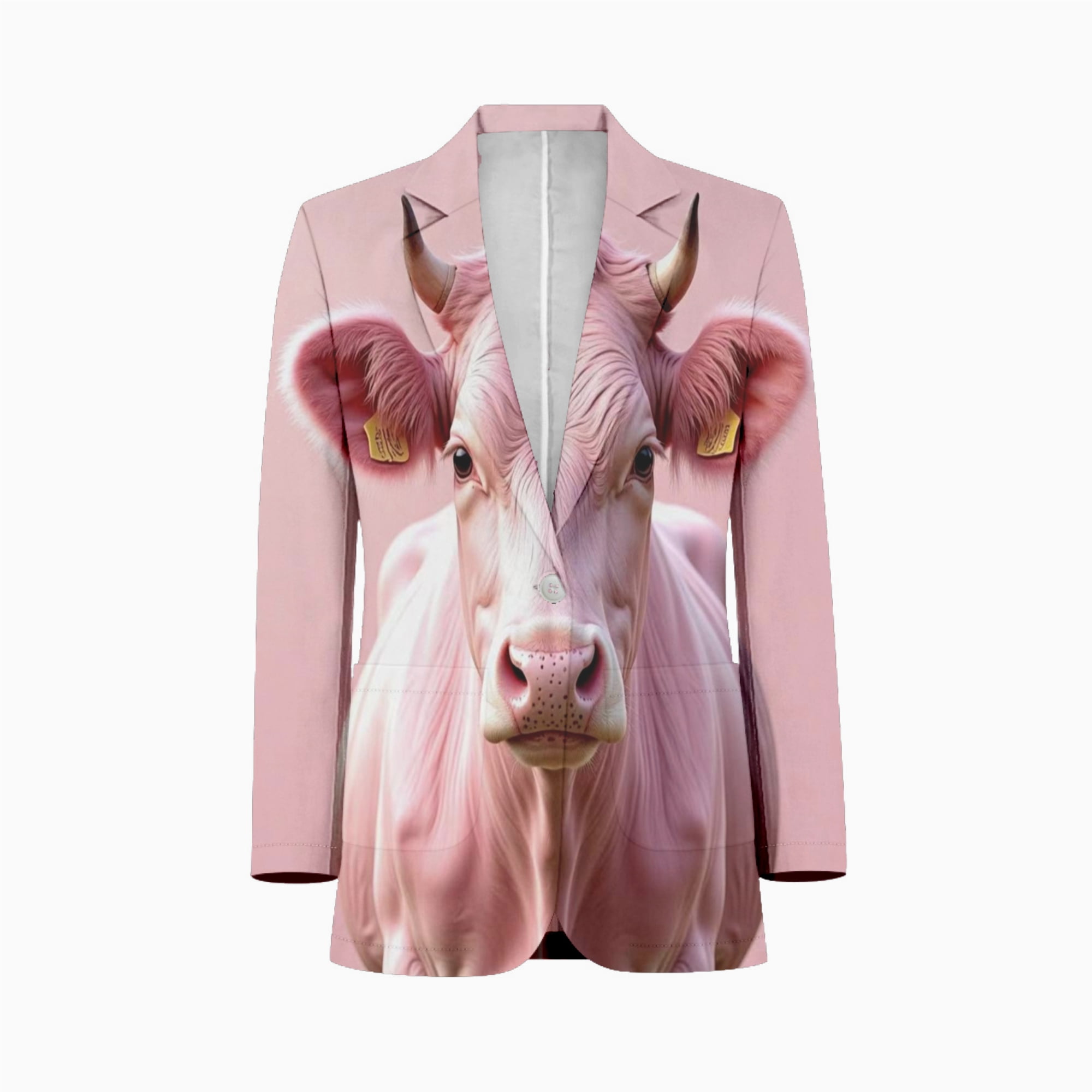 Strawberry Highland Cow Men's Suit Blazer Casual Party Wear Slim Fit ...