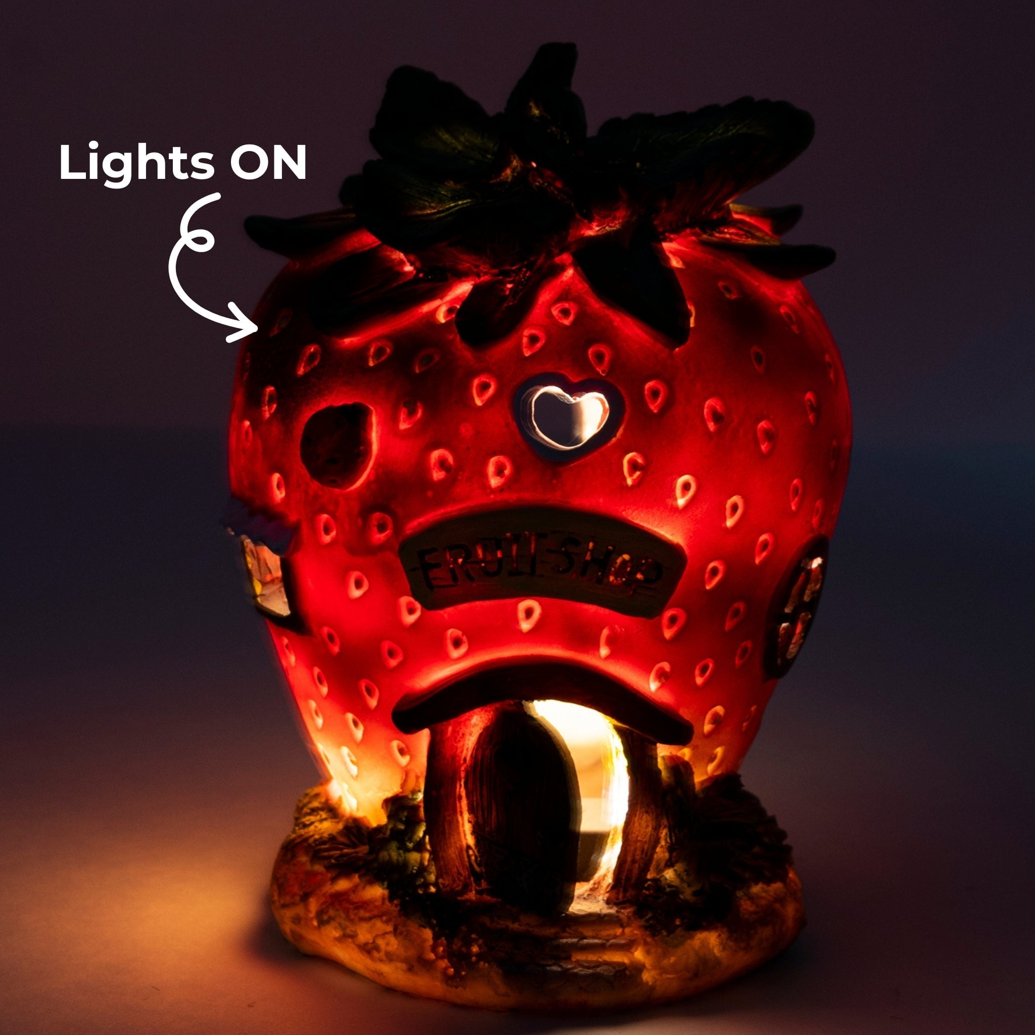 Strawberry House, Stawberry-Shaped House Decor, Small Fruit Shop Decor ...