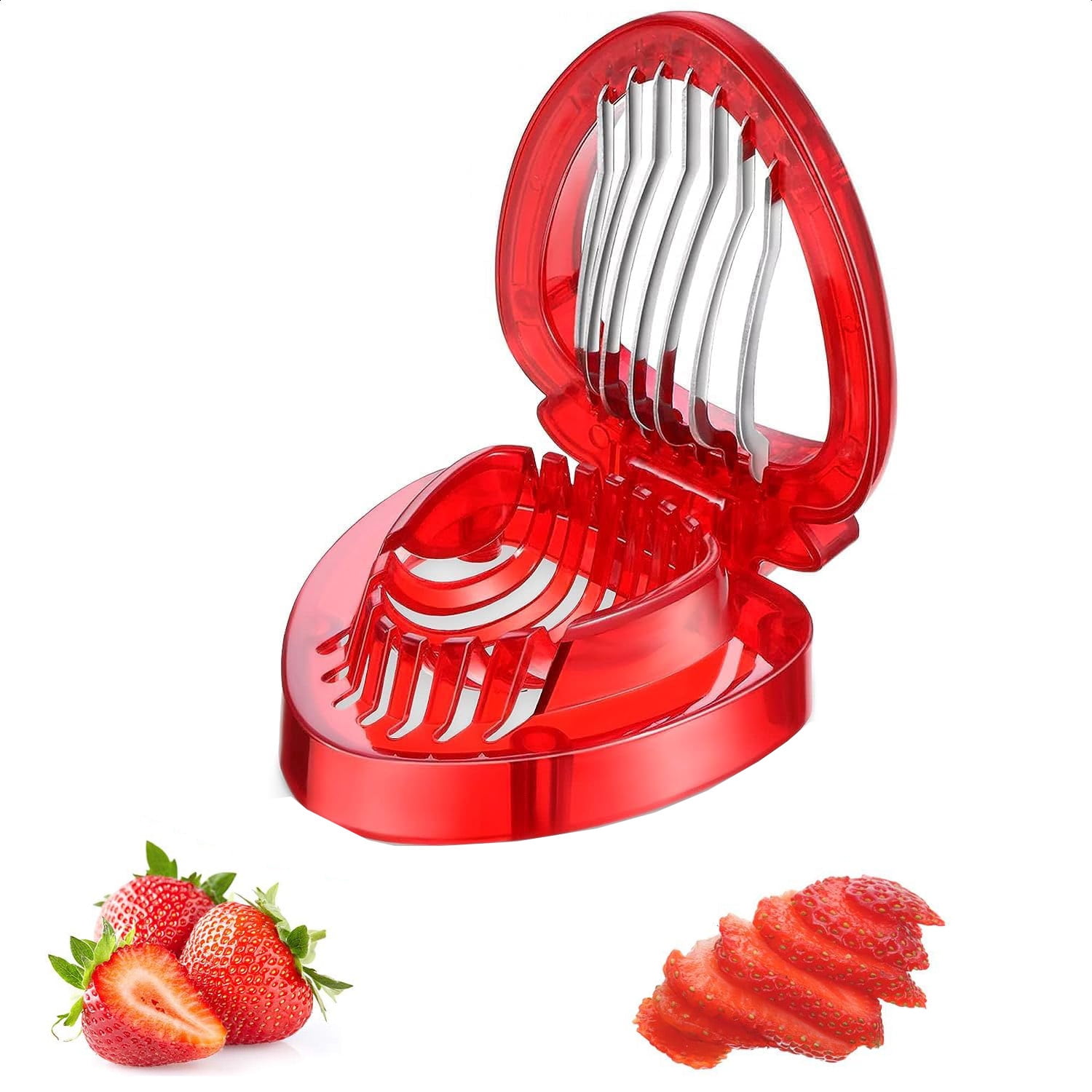 Strawberry Huller Fruit Slicer Set, Strawberry Huller Remover and ...