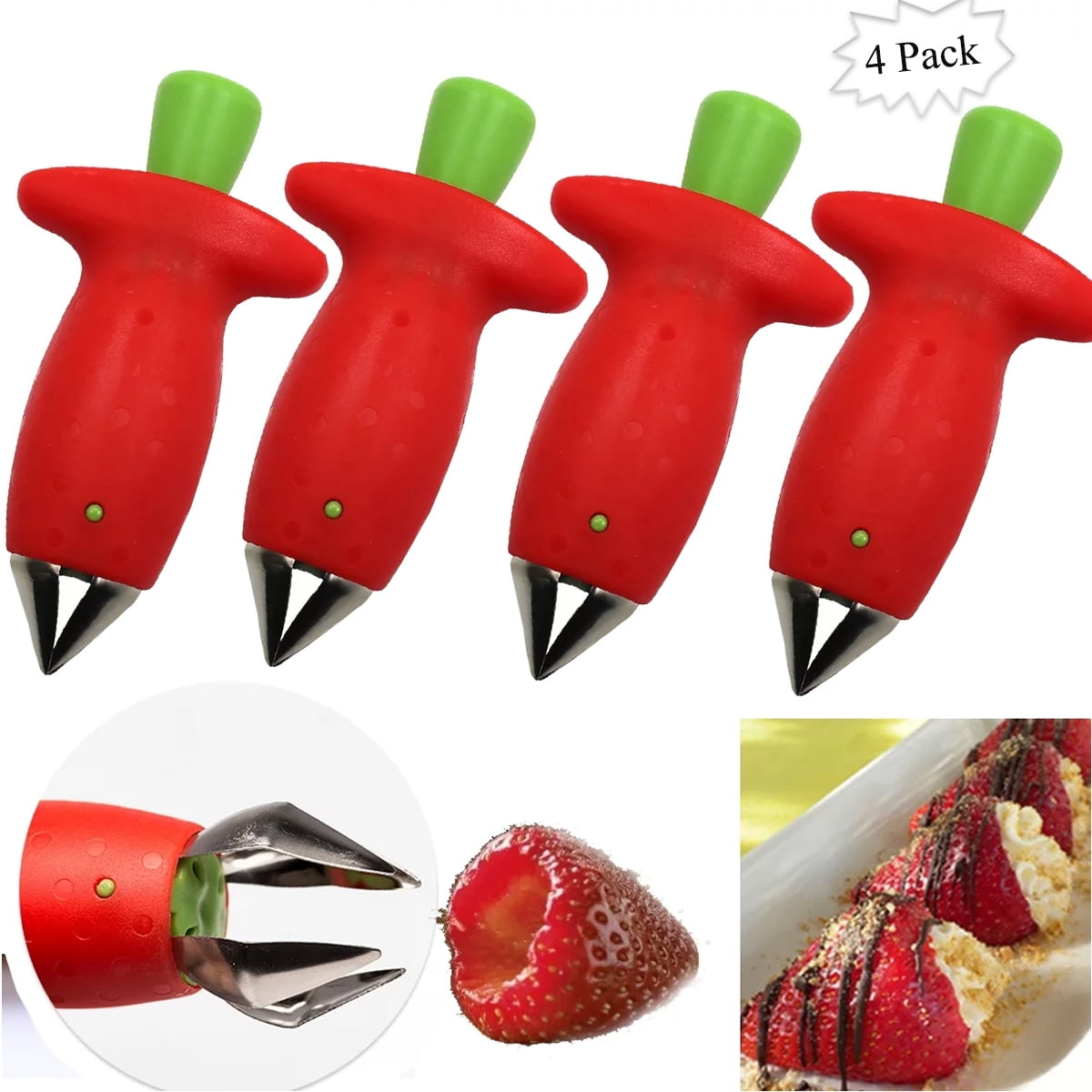 Strawberry Huller, Quick Remove Strawberry berry Stem Tool, Kitchen ...