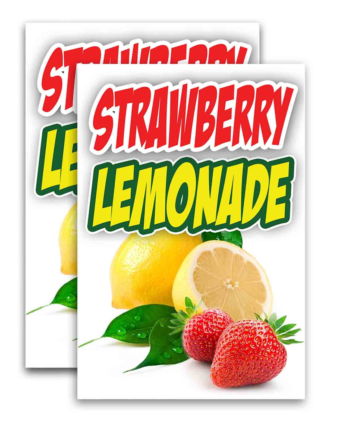 Strawberry Lemonade (24" X 36") Vinyl Decal Only (Pack of 2) |Sign ...