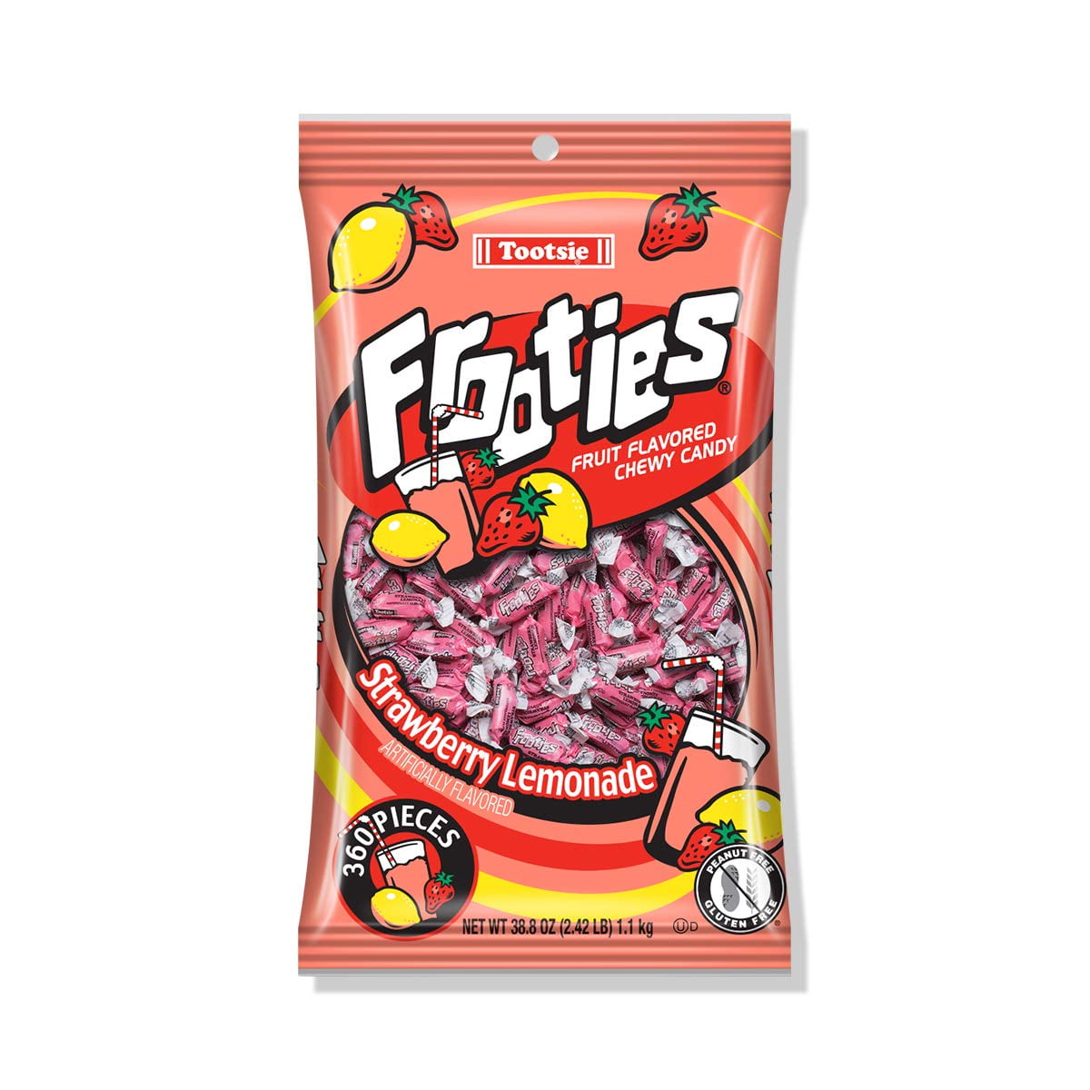 Strawberry Lemonade Frooties - Tootsie Roll Chewy Candy - 360 Piece ...