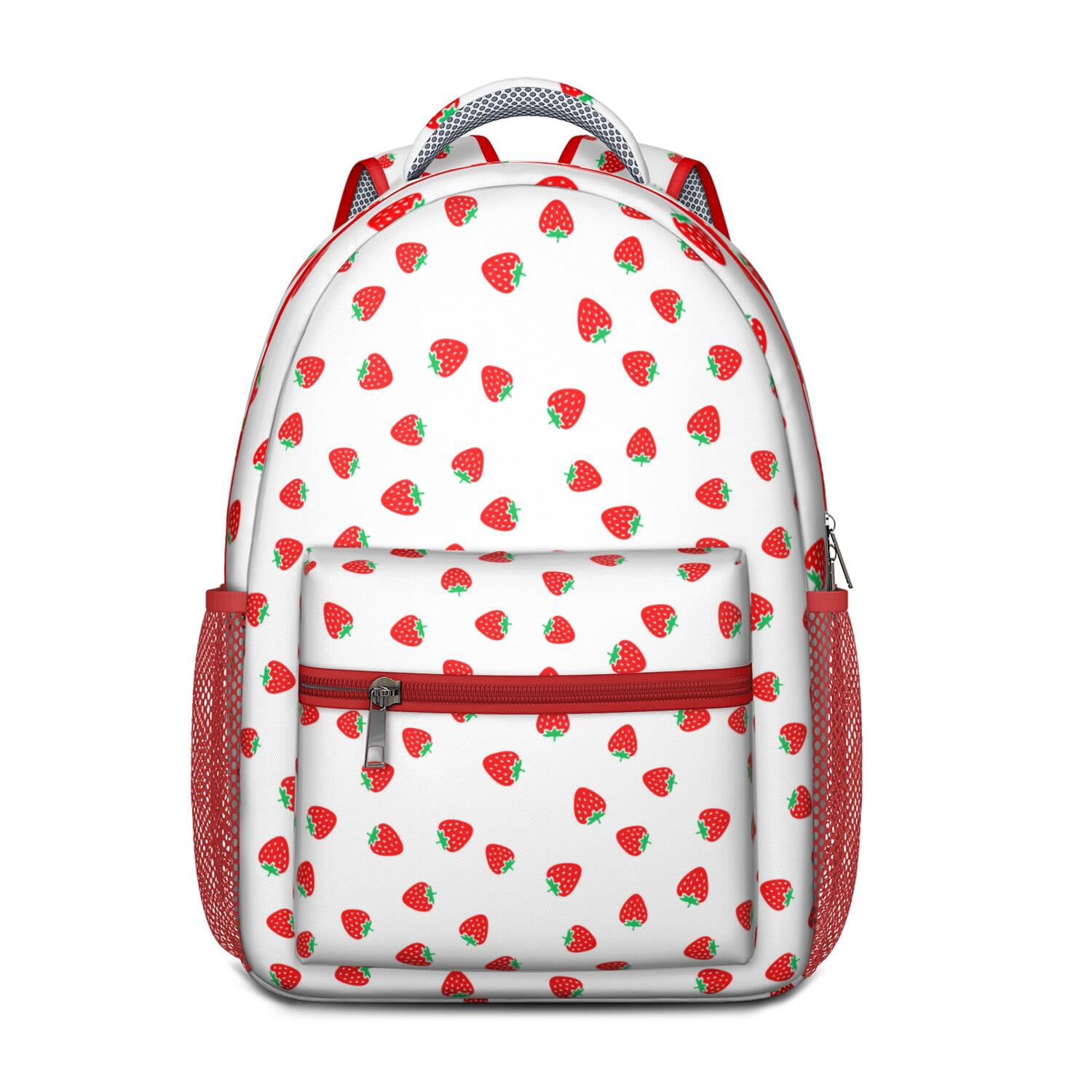 Strawberry Lover Backpack with Cute Red Sweet Fruity Kawaii Berry ...