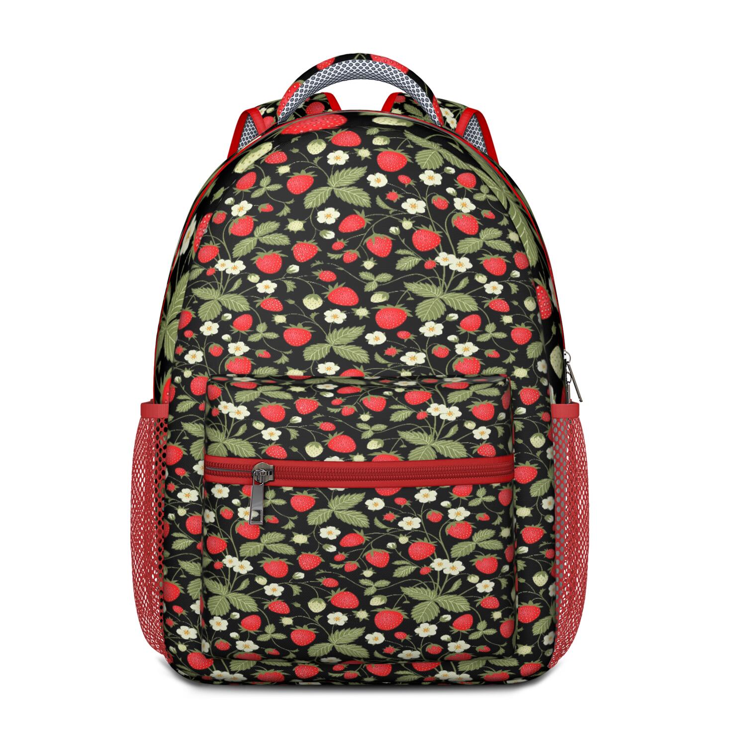 Strawberry Lover Backpack with Cute Red Sweet Fruity Kawaii Berry ...
