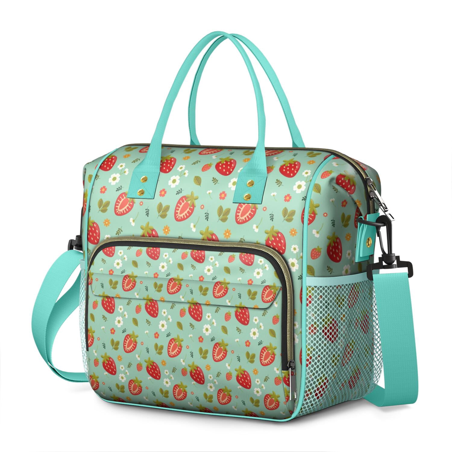 Strawberry Lover's Insulated Tote Bag - Extra Large Leakproof Cooler ...