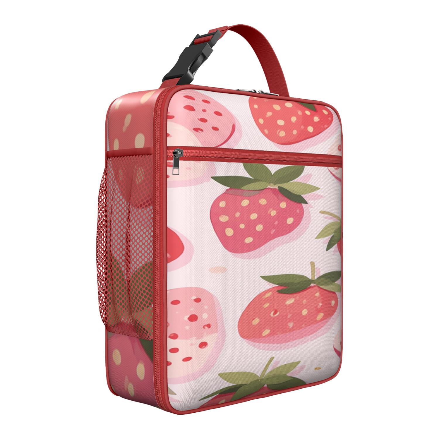 Strawberry Lunch Box Tote for Men Women Portable Thermal Food Container ...