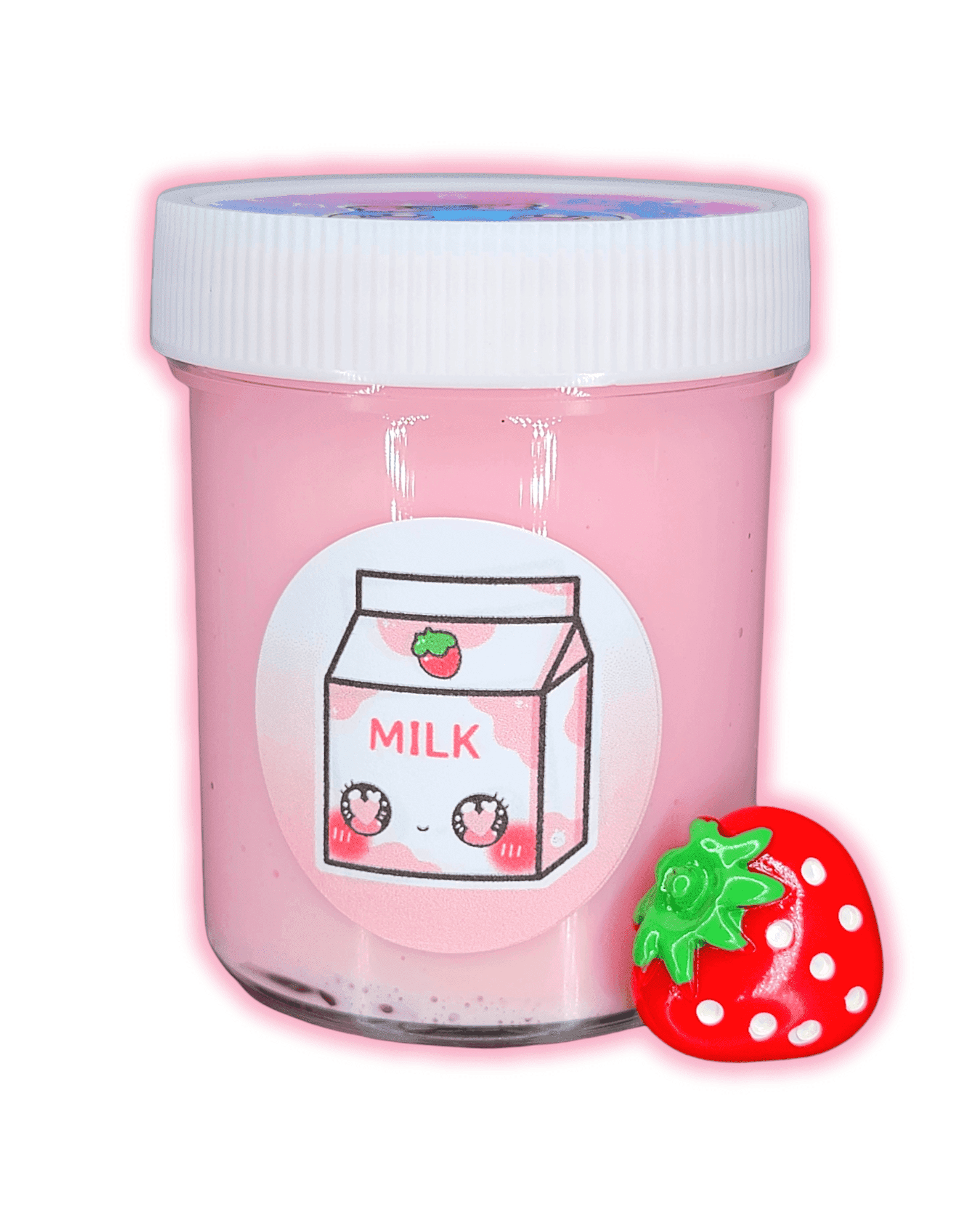 Strawberry Milk Handmade Scented Thick Glossy Slime 4oz – Stretchy ...