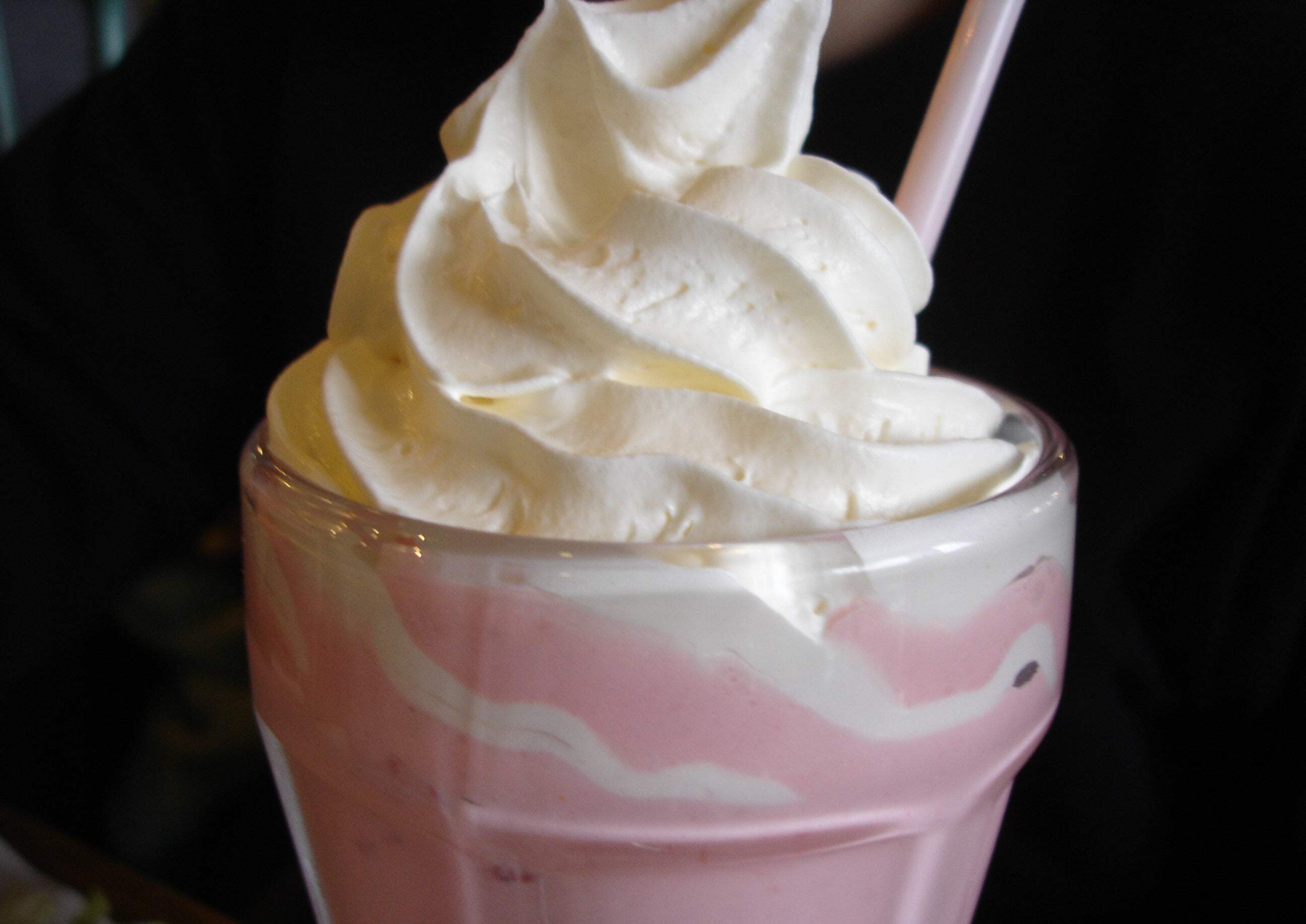 Strawberry Milkshake Whip Cream Glossy Poster Picture Photo Print ...