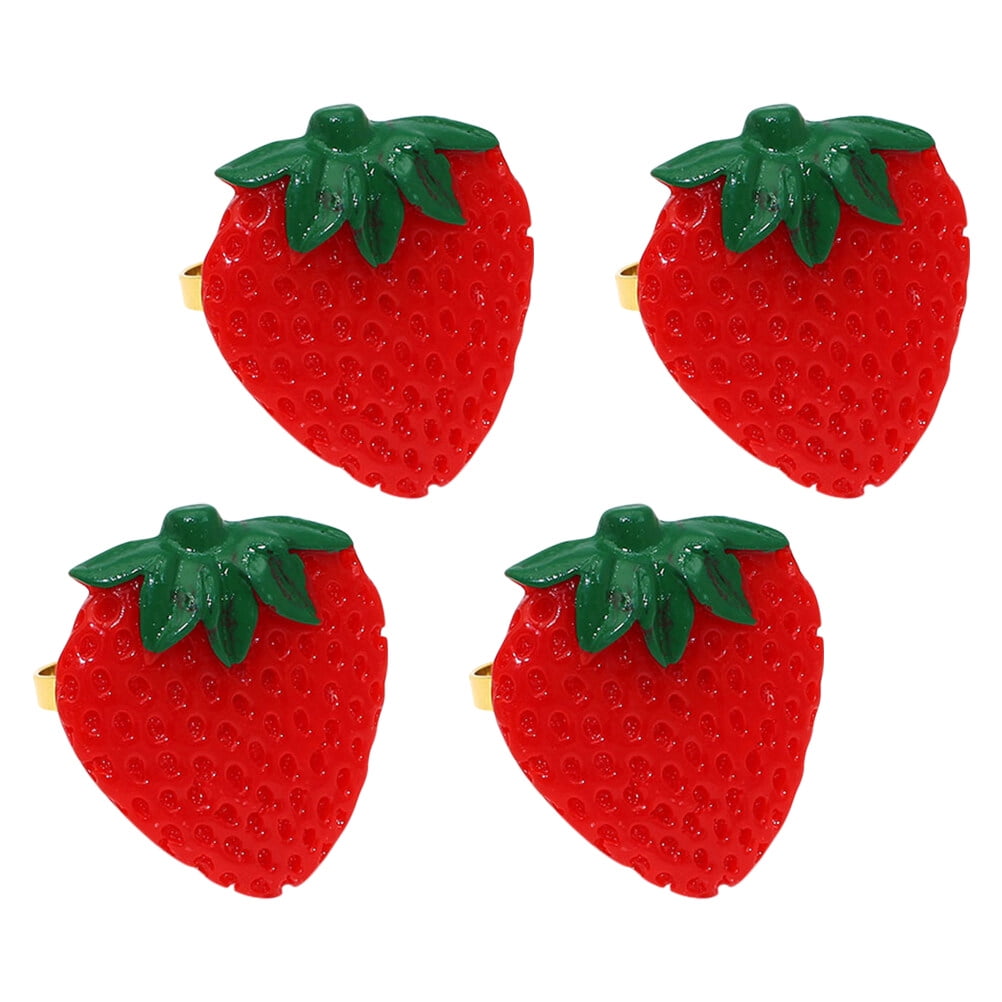 Strawberry Napkin Ring Dining Table Decorations Metal Clamp Fall ...