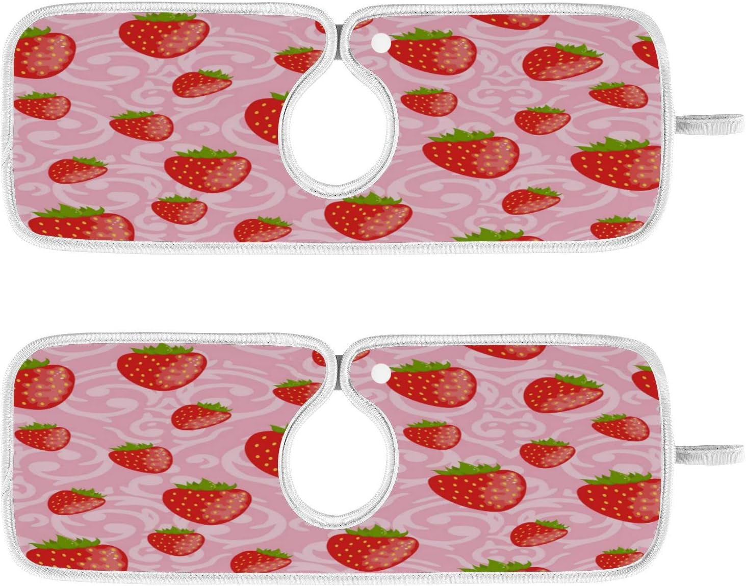 Strawberry Pattern Sink Faucet Mat for Kitchen,Sink Splash Guard Behind ...