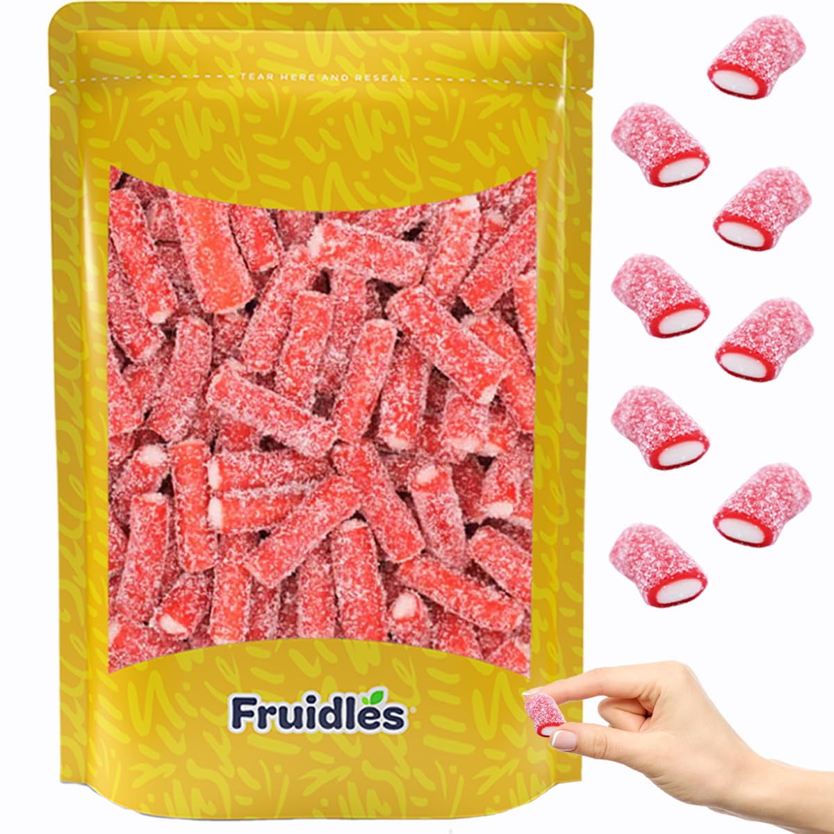 Strawberry Pencil Bites Gummies Soft And Sweet Red Licorice Bites