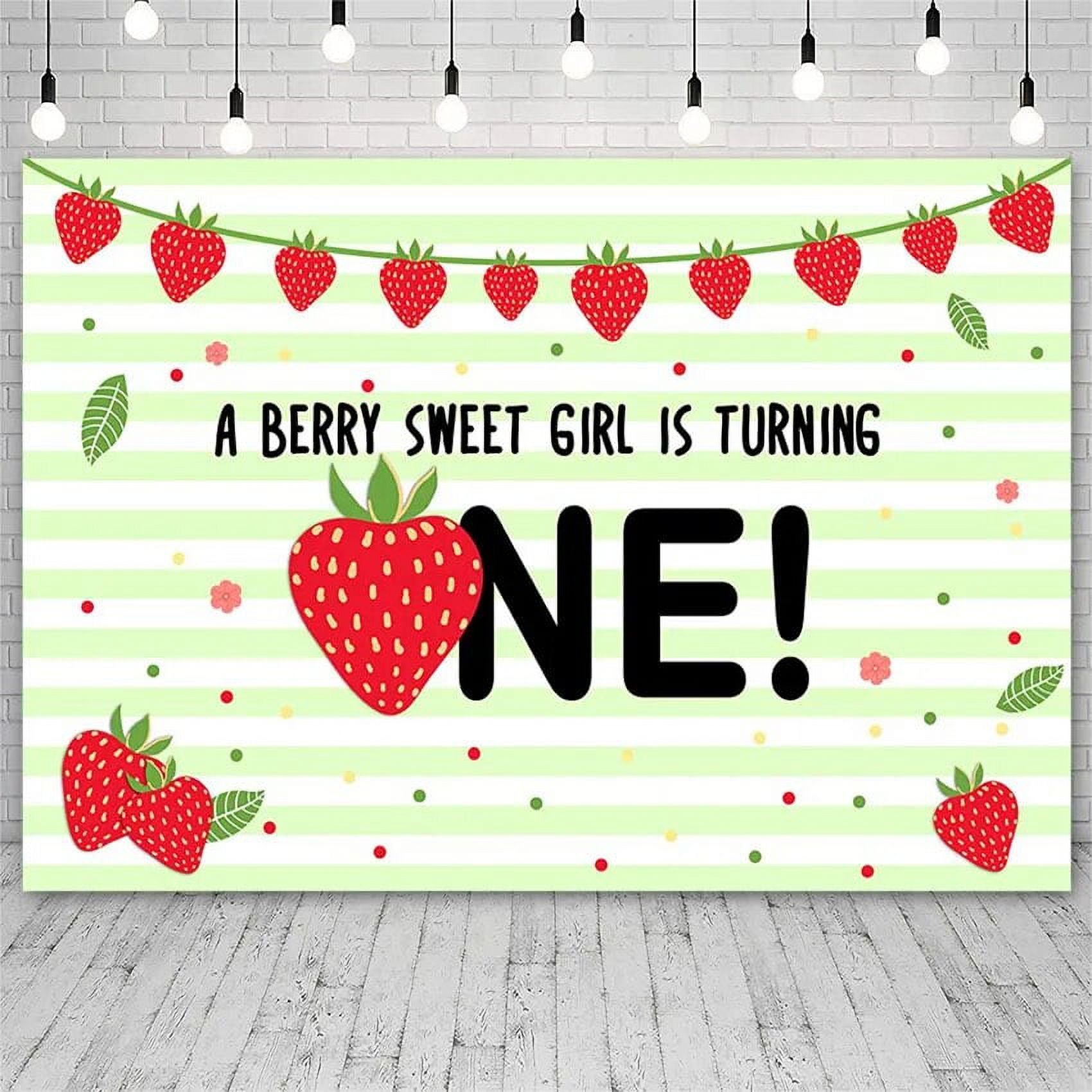 Strawberry Photography Backgrounds 1st Birthday Party Backdrops Berry ...