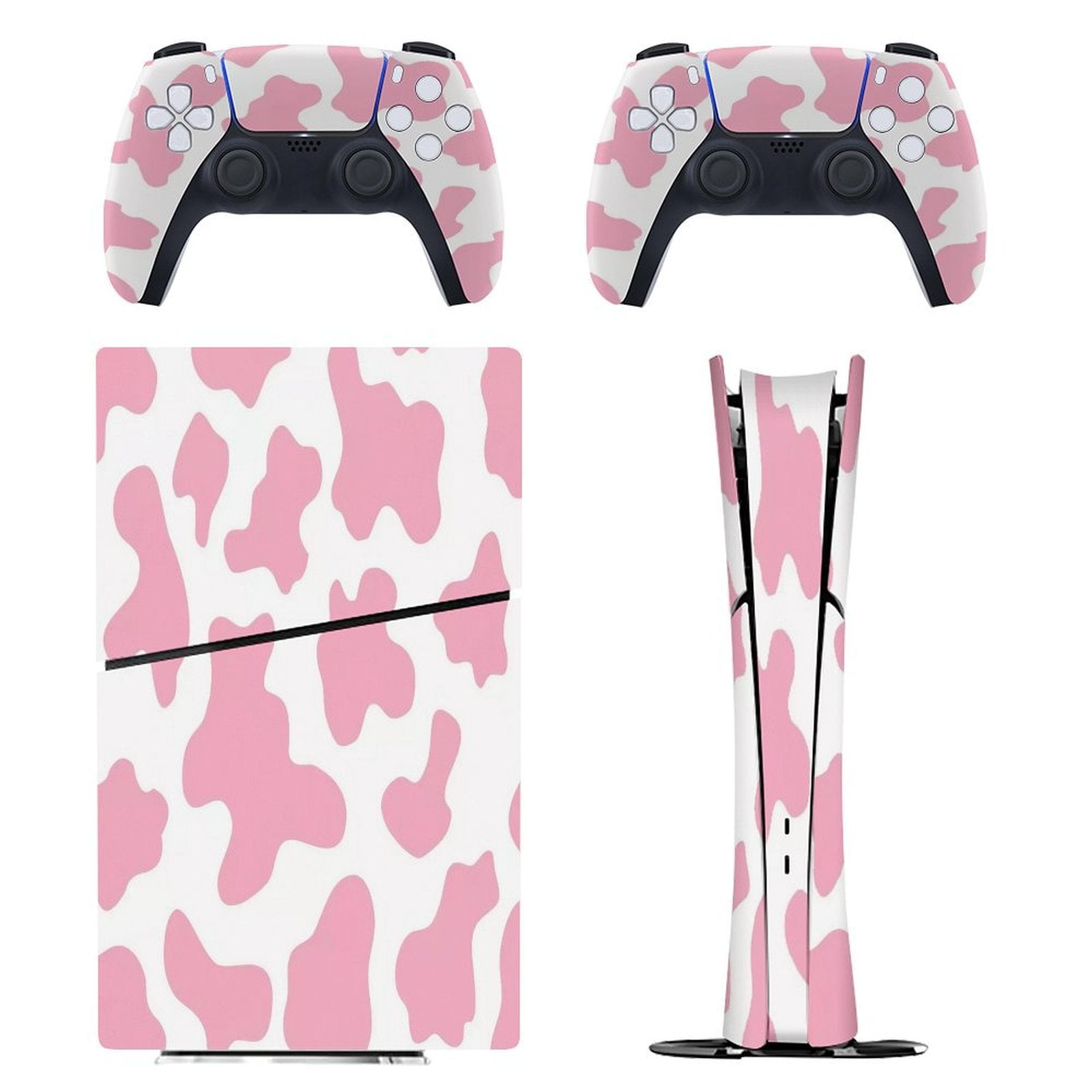 Strawberry Pink Cow Print Pattern PS5/PS5 Pro/PS5 Slim Digital Disc ...