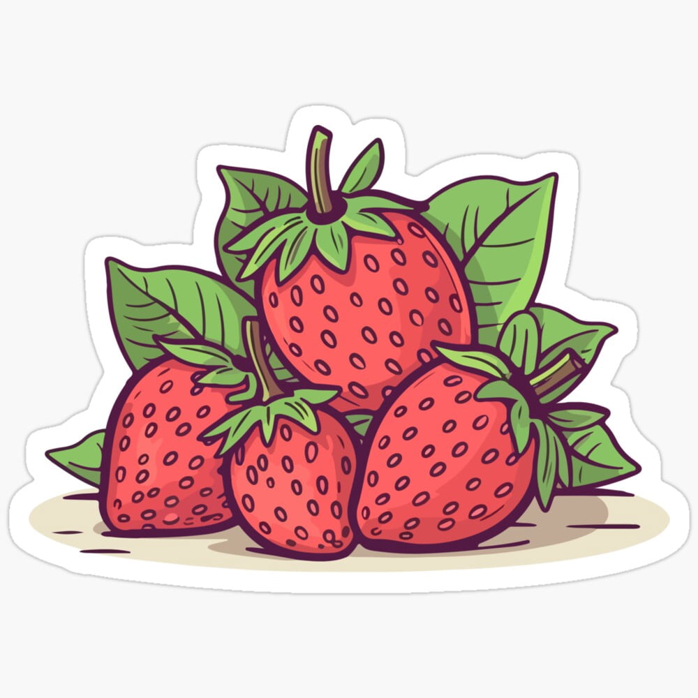 Strawberry Plant Sticker Phone Decal Water Bottle Stickers Car Decals ...
