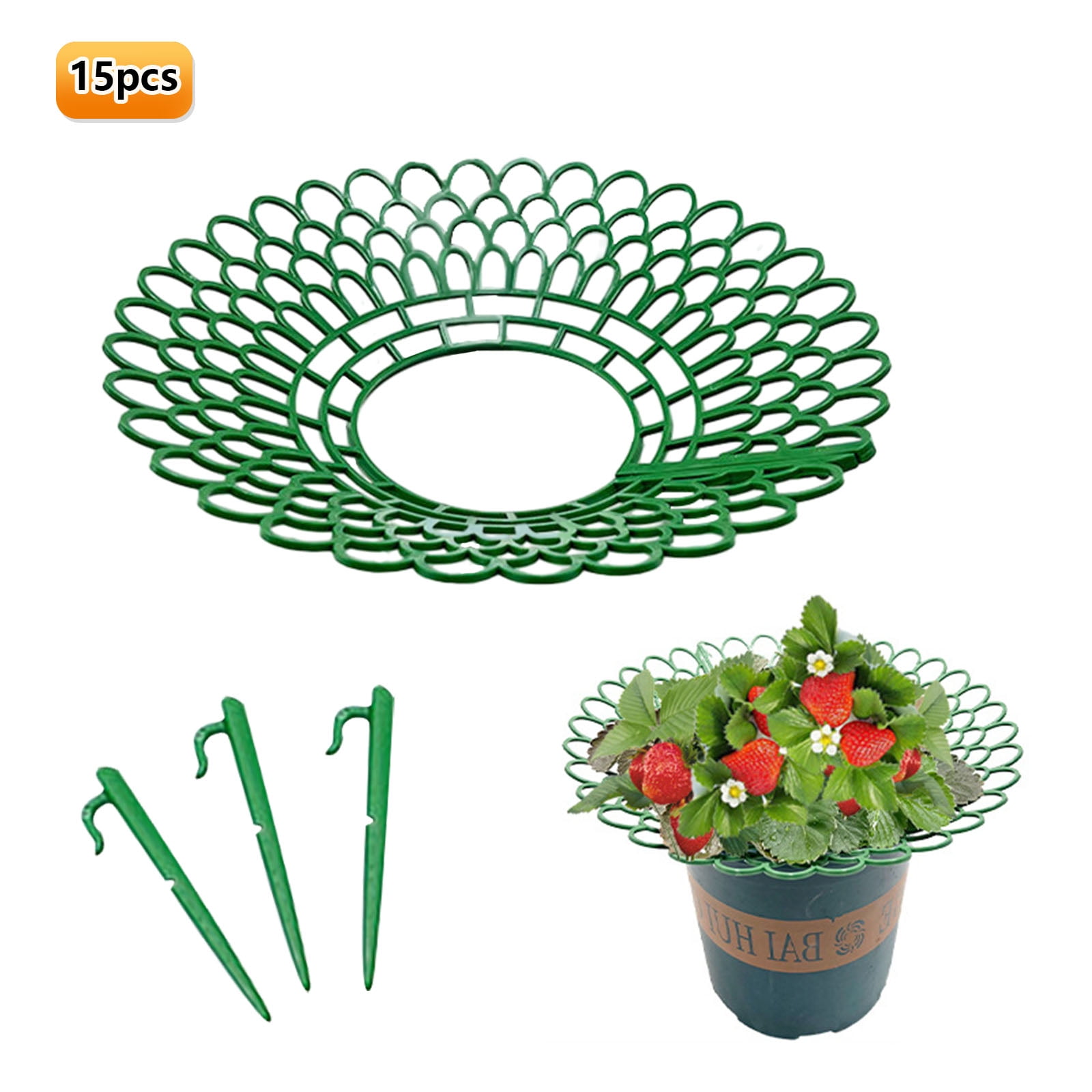 Strawberry Plant Support,15PCS Hollow Strawberry Holder with 3 Sturdy ...
