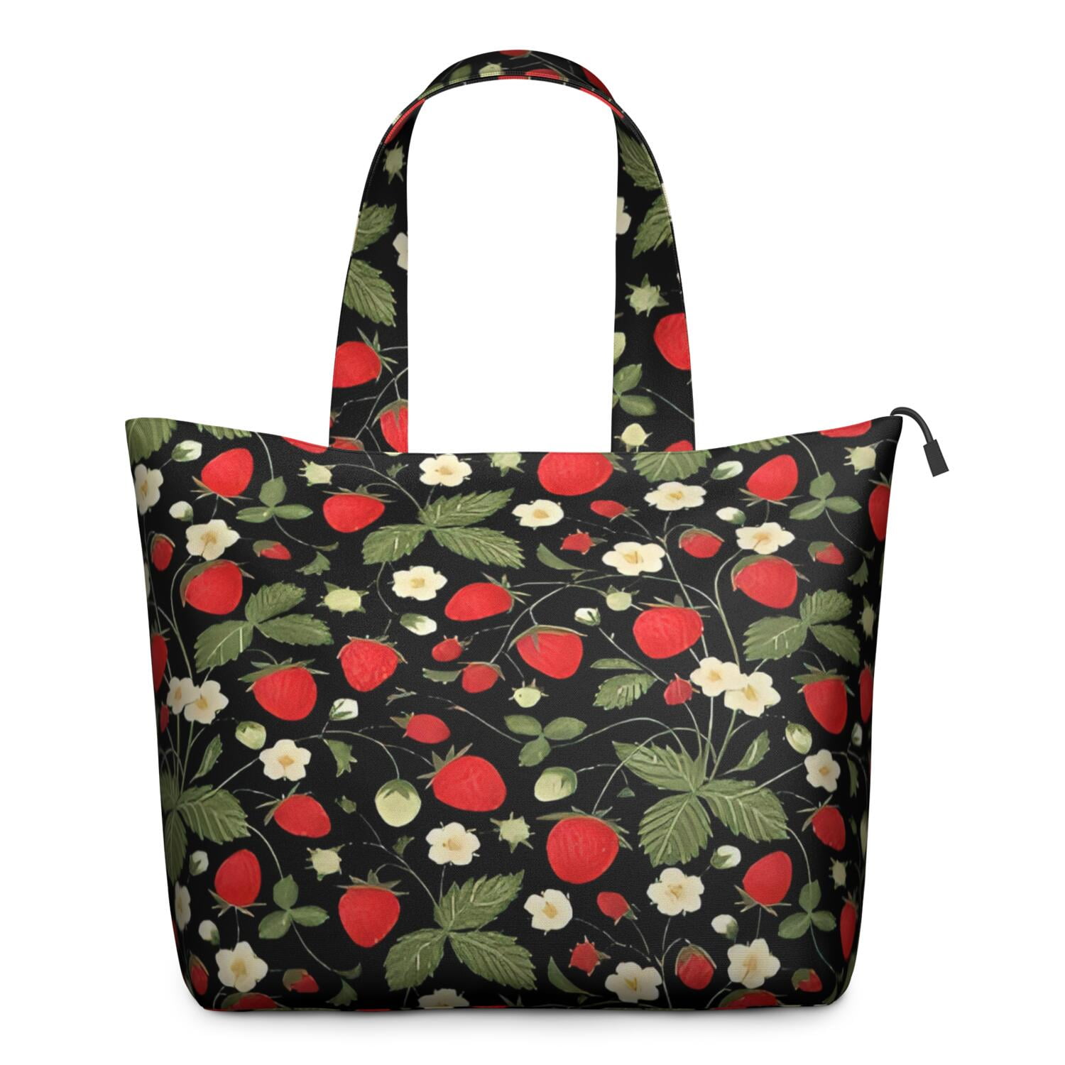 Strawberry Plants Fruit Flower Leaf Travel Tote Bags for Women Carry On ...