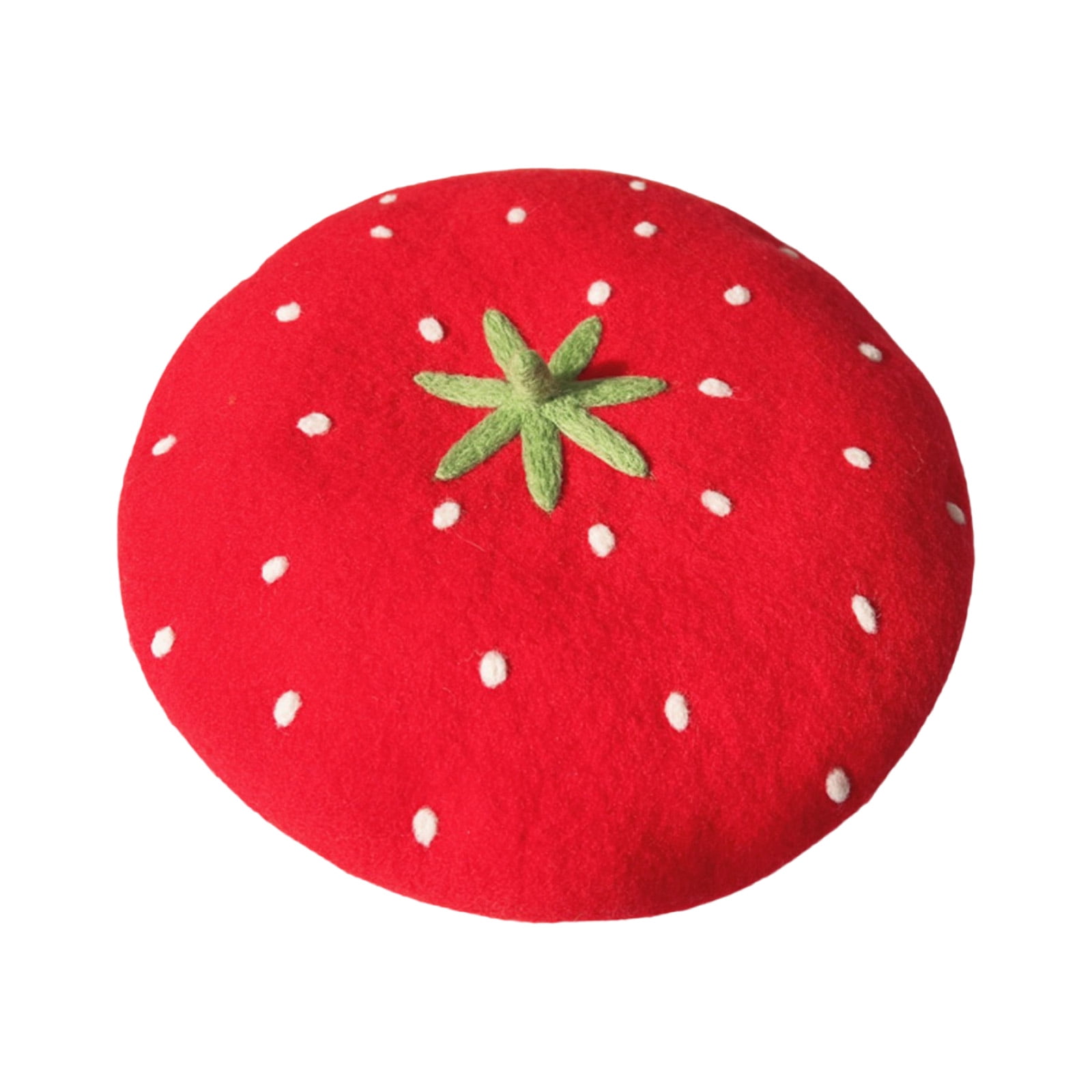 Strawberry Print Berets Hat Light weight Durability Berets Bright Color ...